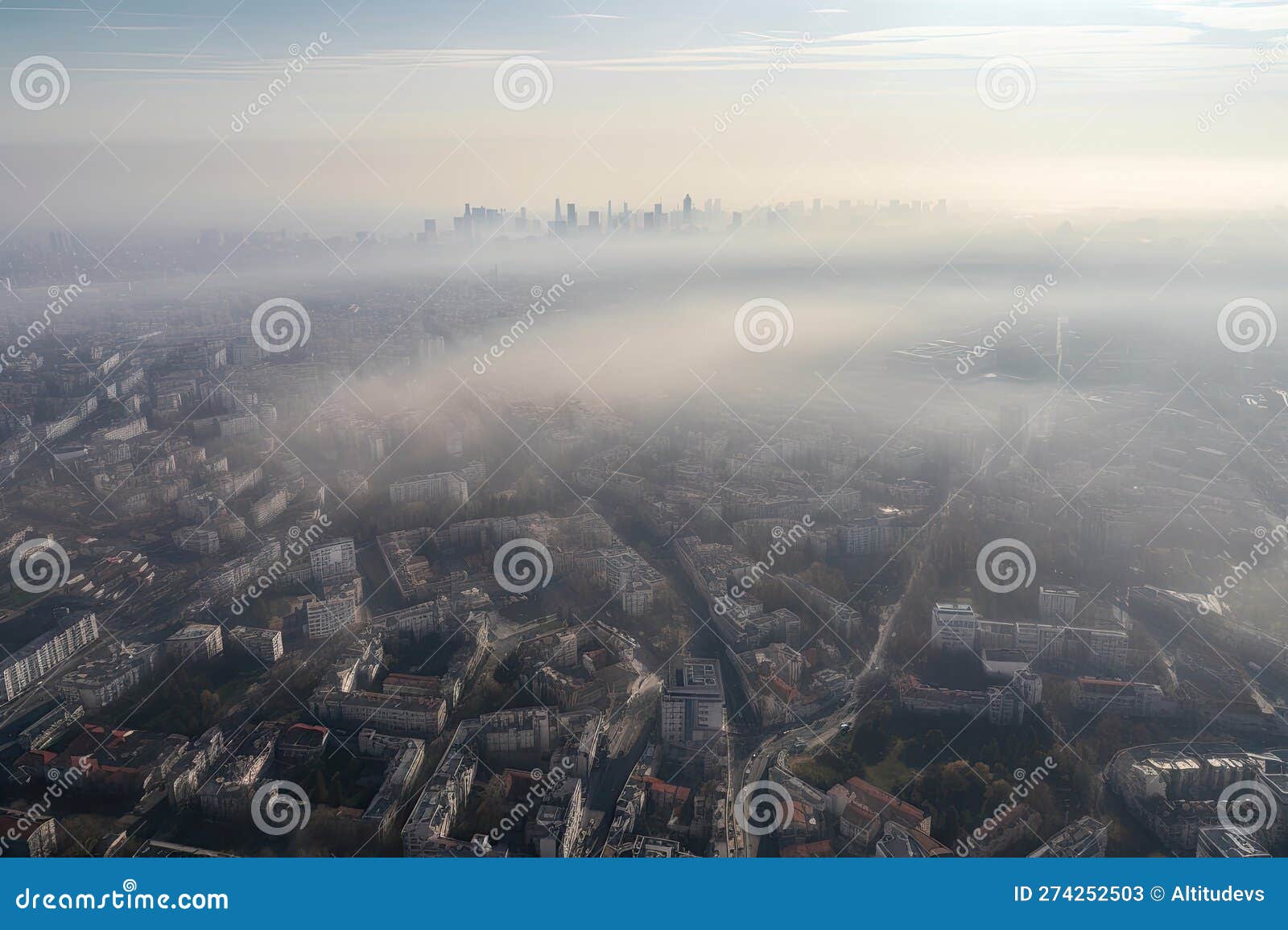 City, with Dense Layer of Smog and Pollution, Visible from Above Stock ... City, with Dense Layer of Smog and Pollution, Visible from Above Stock ...