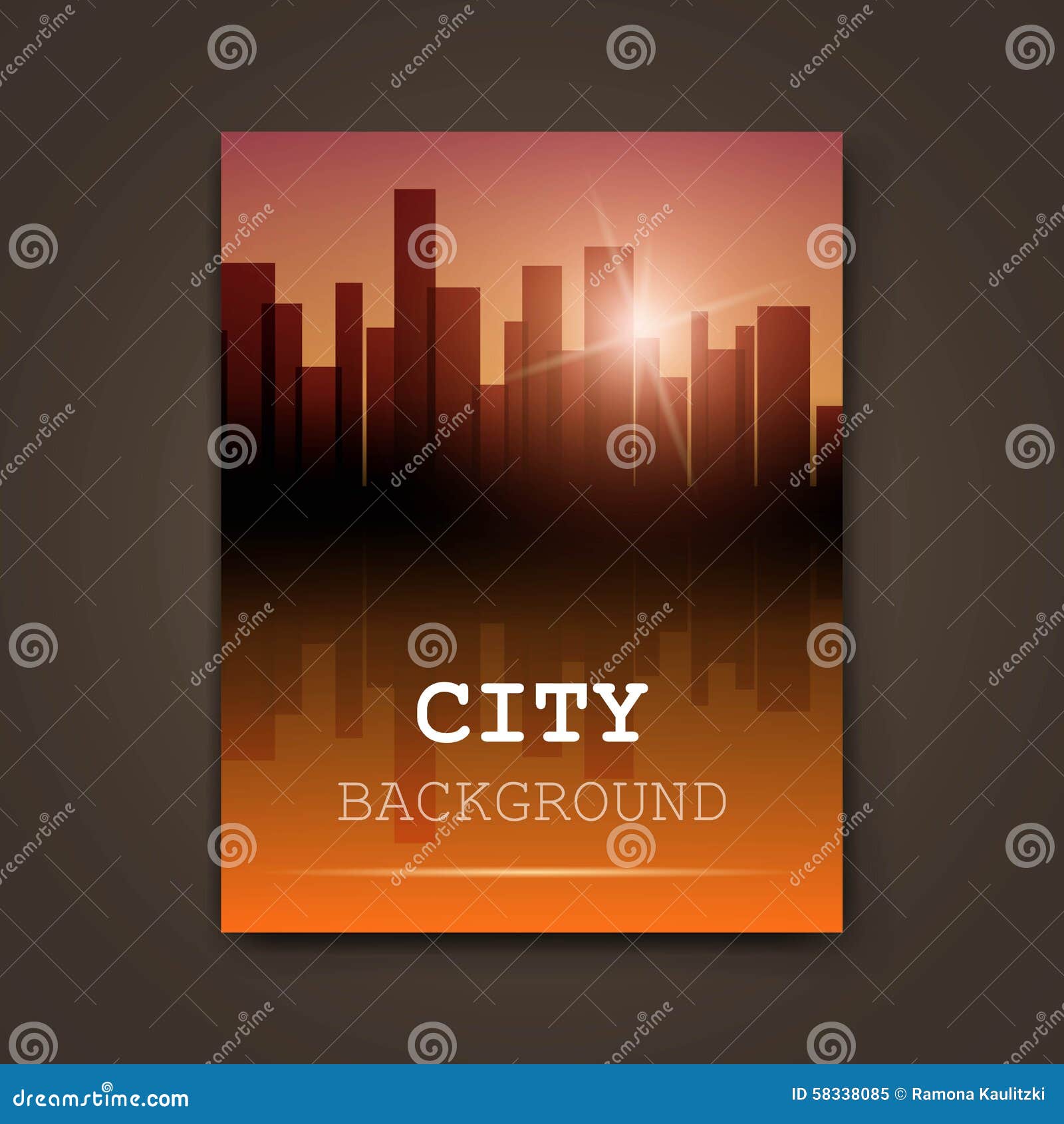 City Design Template stock illustration. Illustration of reflection ...