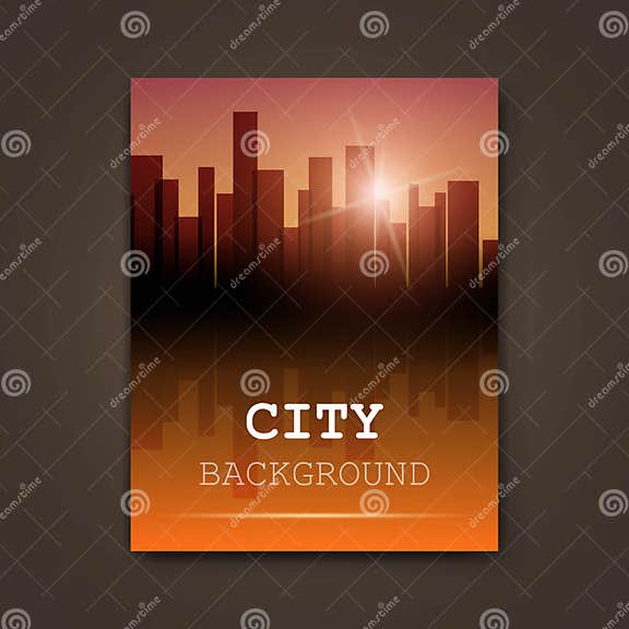 City Design Template stock illustration. Illustration of reflection ...