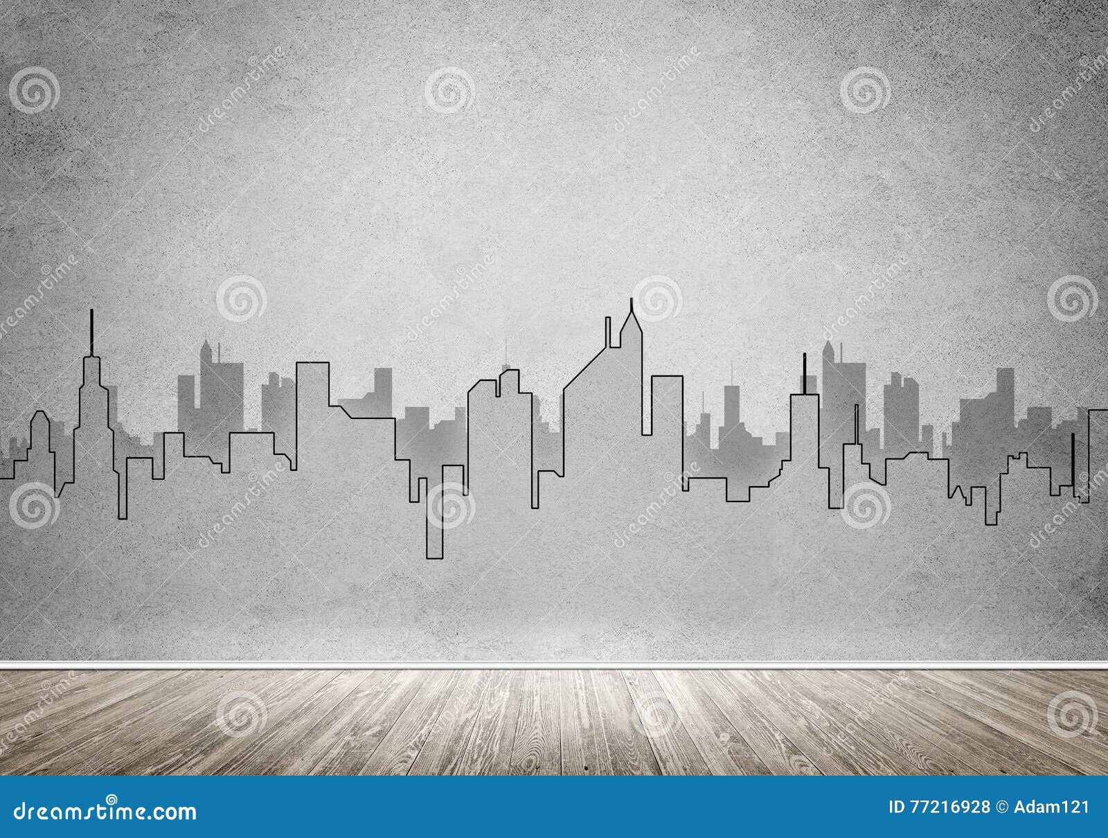 City design on wall stock photo. Image of background - 77216928