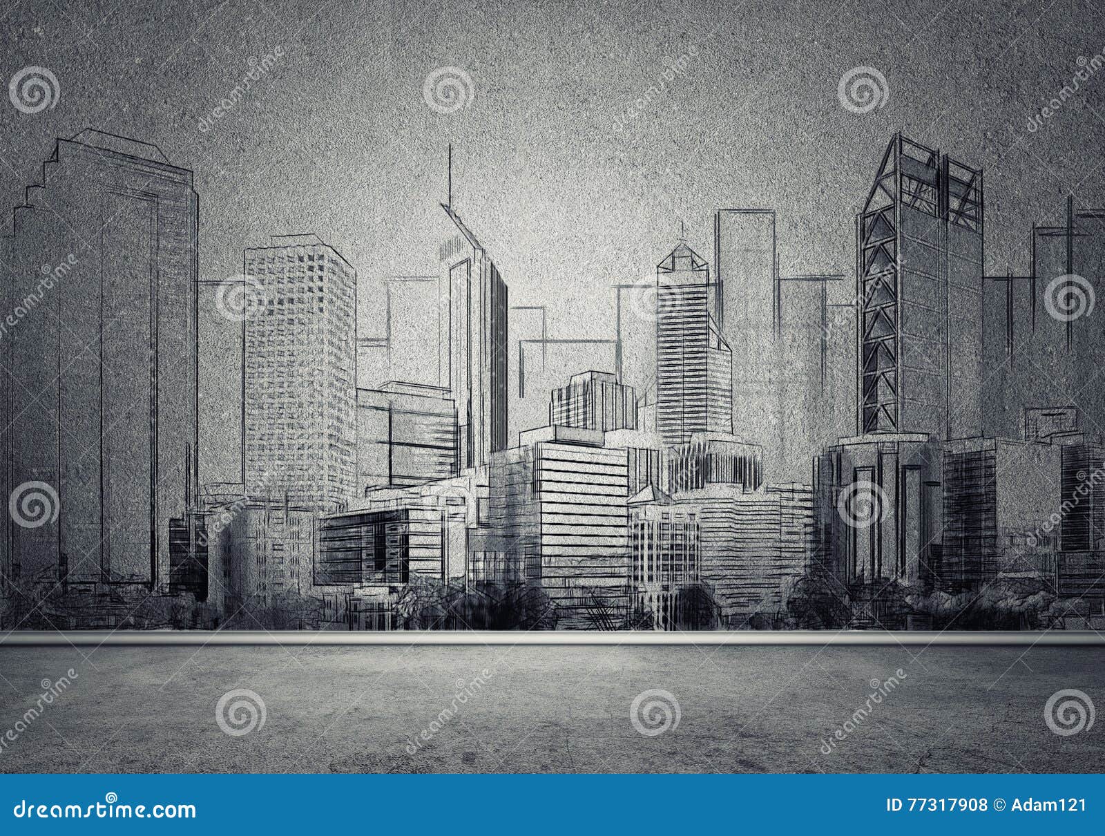 City design on wall stock photo. Image of line, design - 77317908