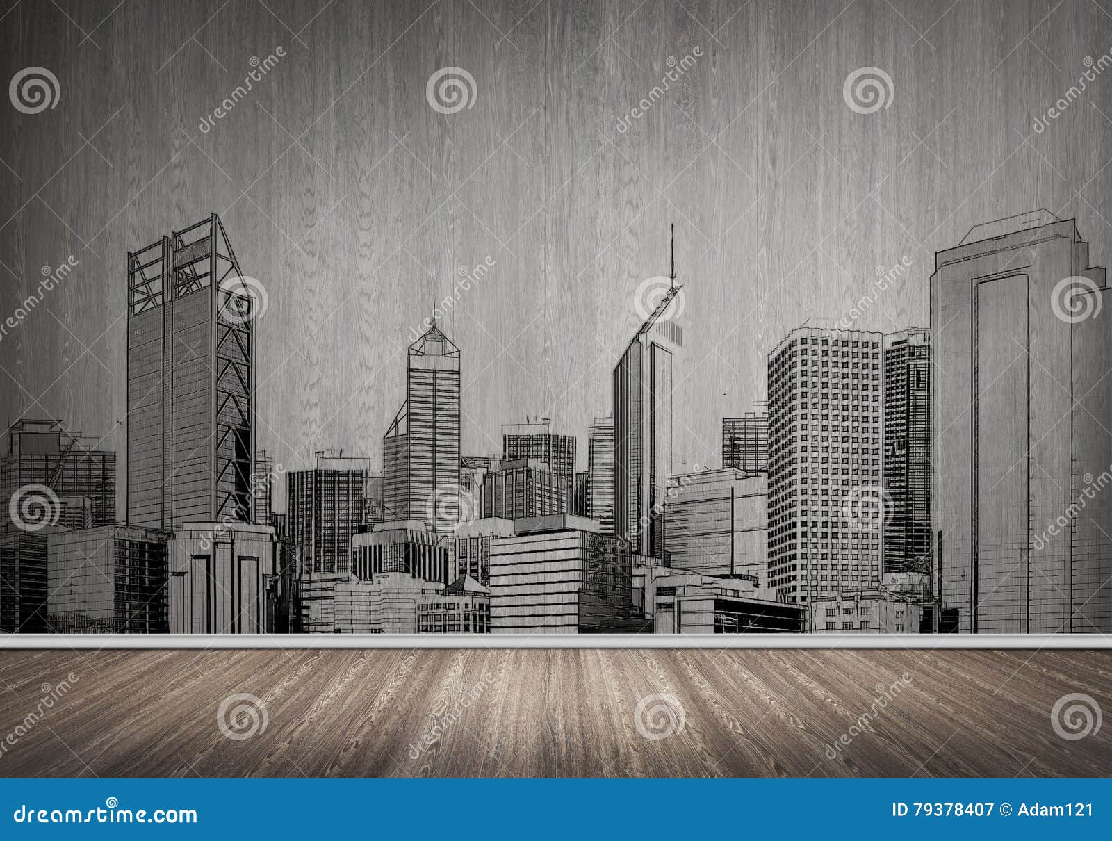 City design on wall stock image. Image of abstract, modern - 79378407
