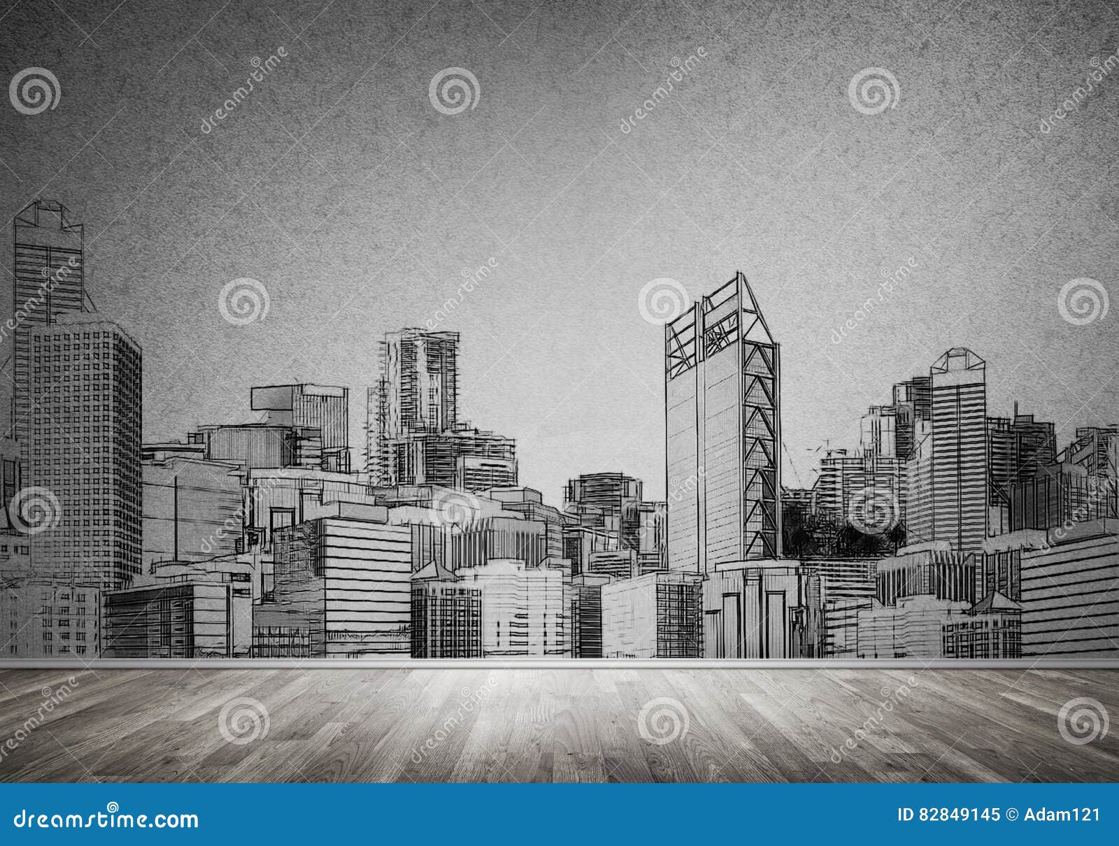 City design on wall stock image. Image of element, model - 82849145