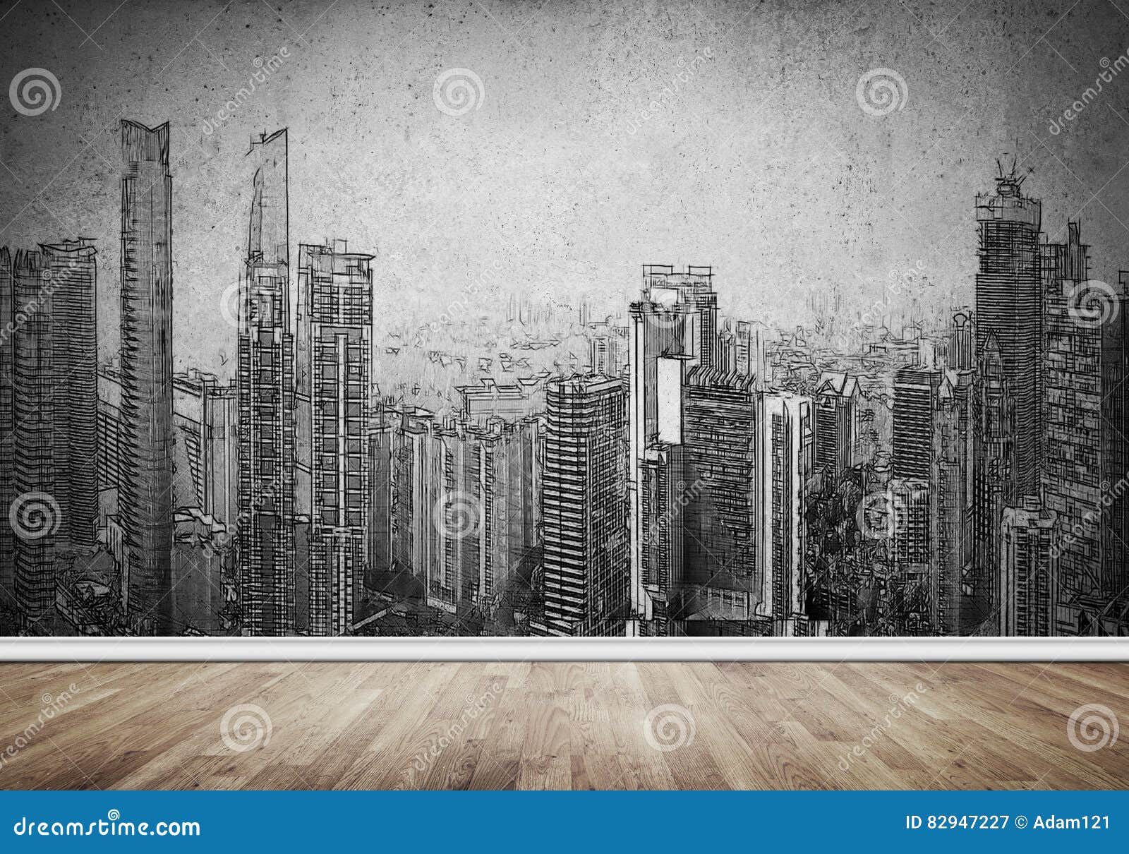 City design on wall stock image. Image of architecture - 82947227