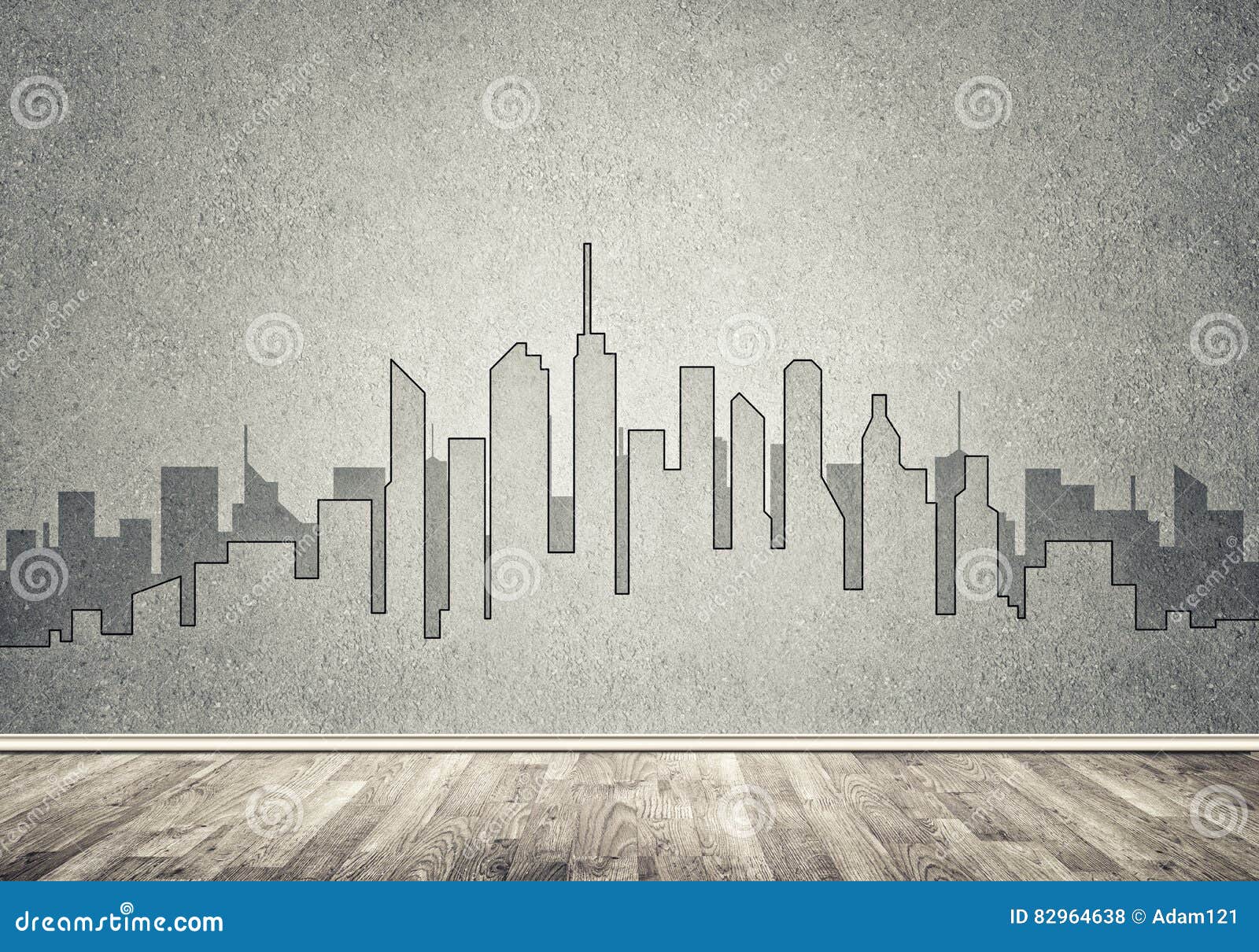 City design on wall stock photo. Image of design, decorative - 82964638