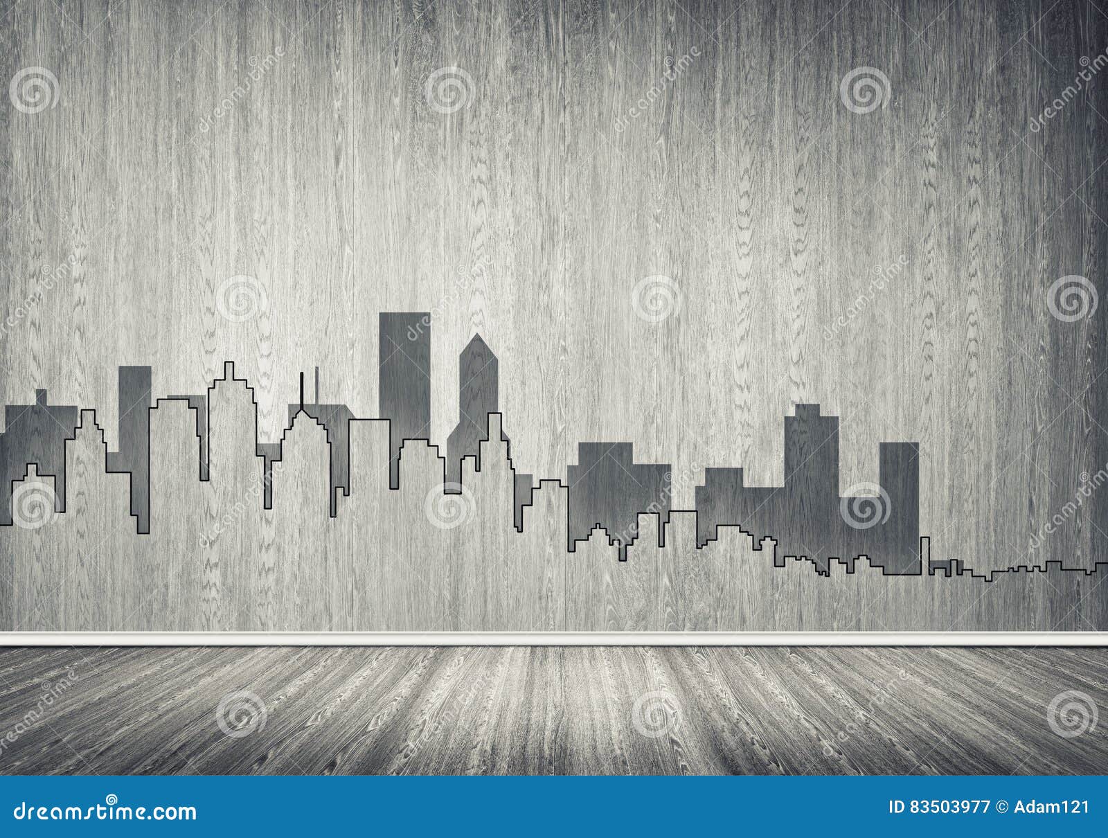City design on wall stock image. Image of downtown, concrete - 83503977
