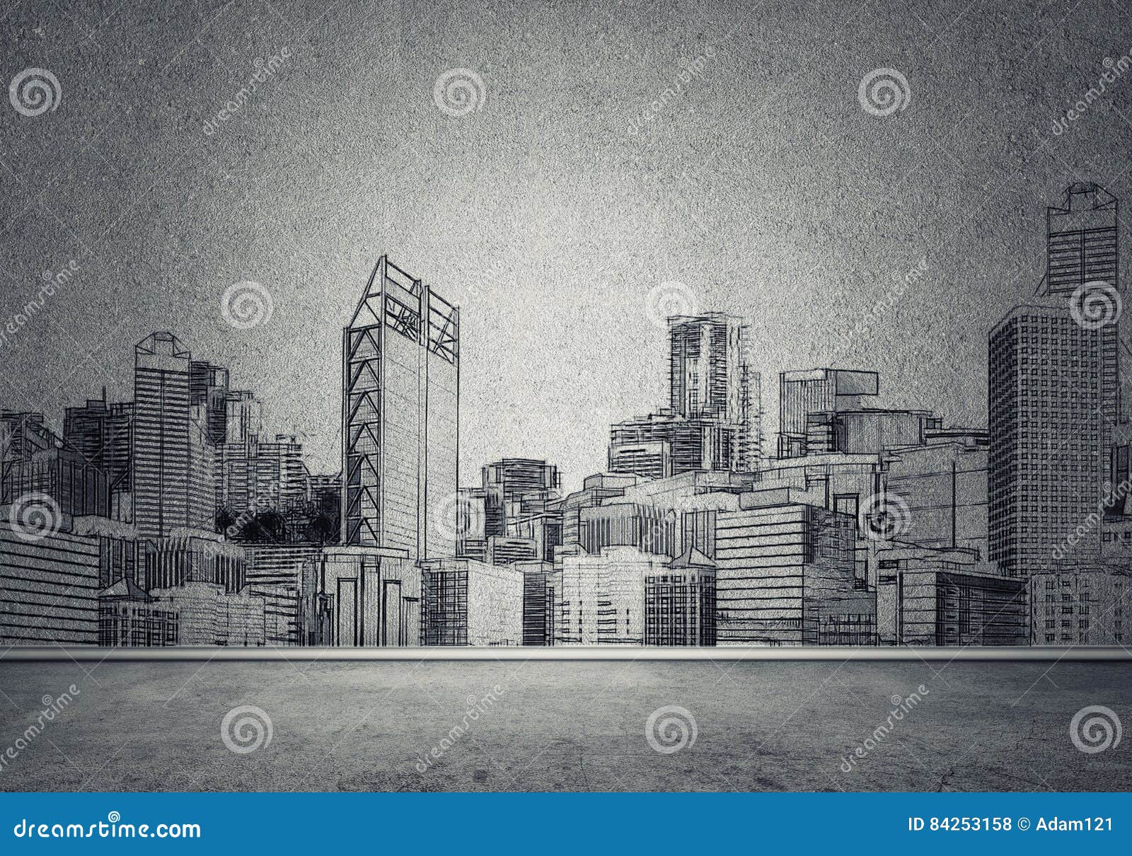 City design on wall stock photo. Image of pattern, architecture - 84253158