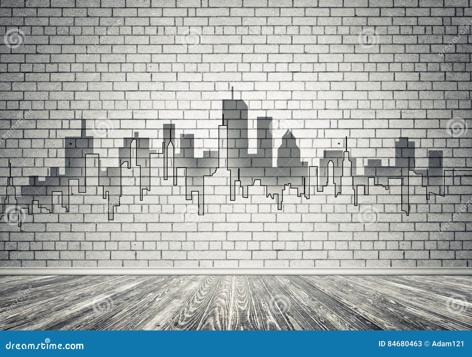 City design on wall stock image. Image of concrete, city - 84680463