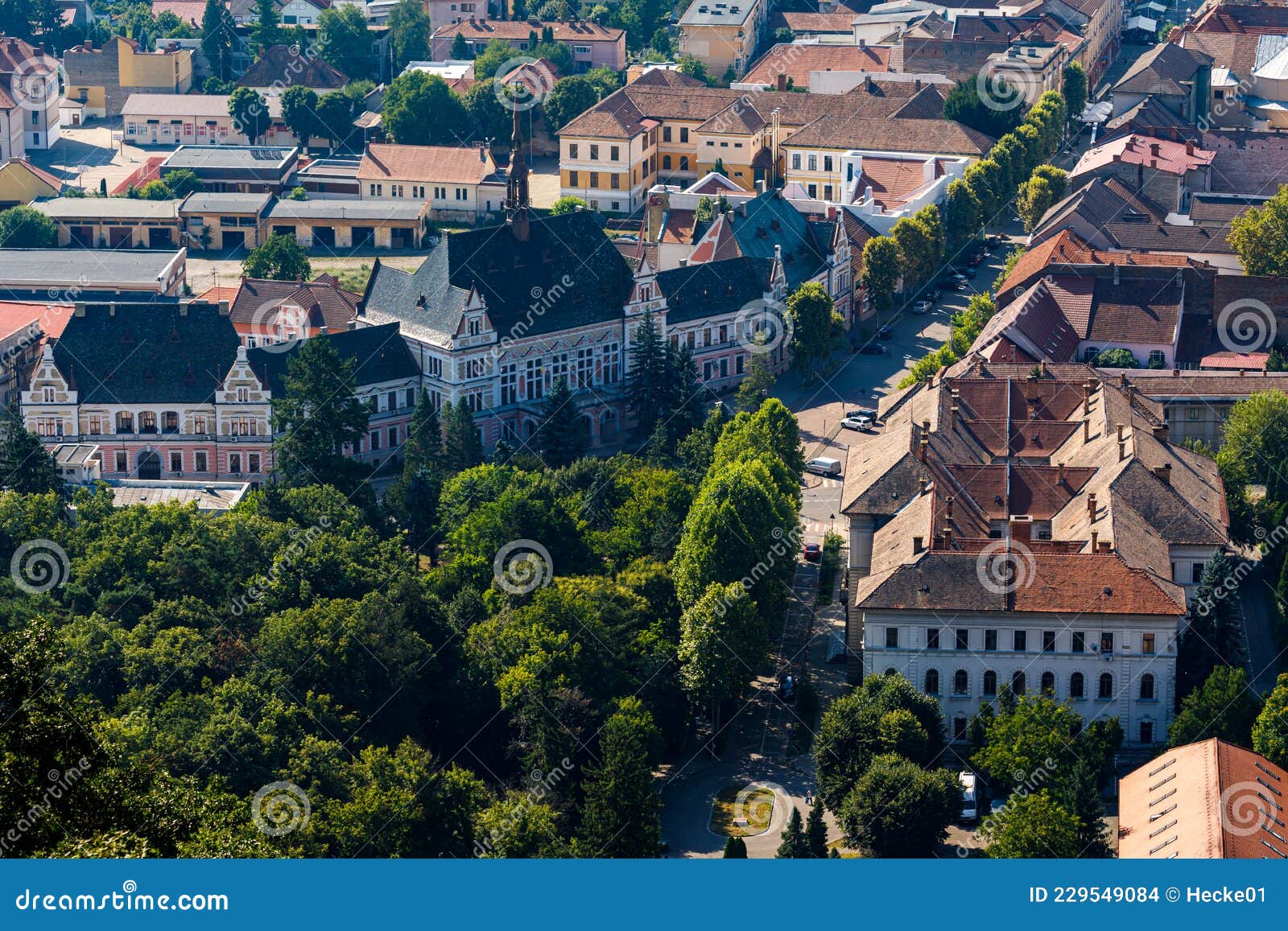 City of Deva in Romania stock photo. Image of town, county - 229549084