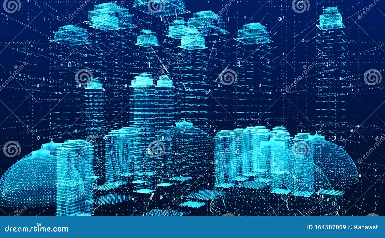 Futuristic Matrix Particles Grid Background Stock Image | CartoonDealer ...