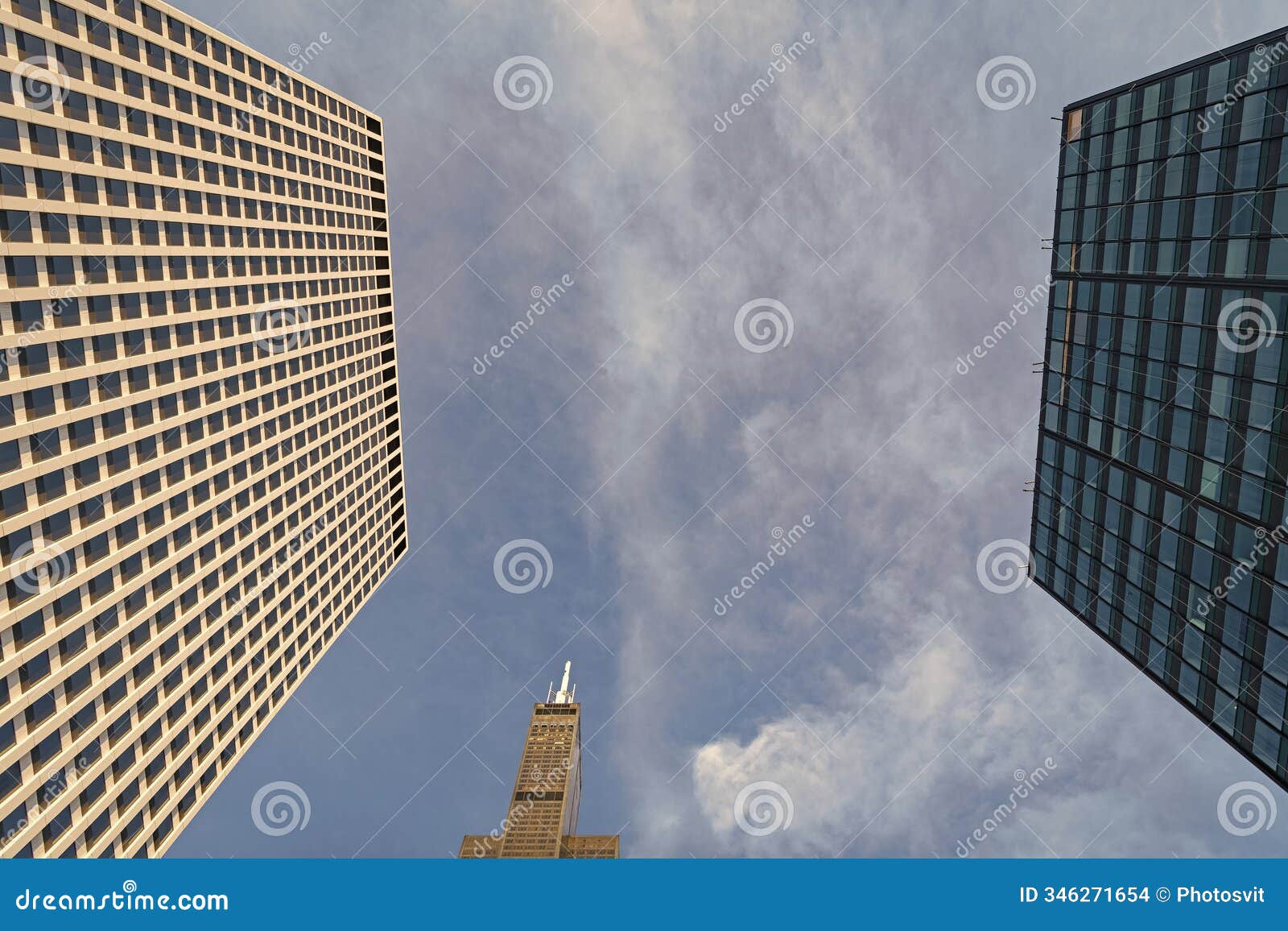 City Downtown Perspective. Modern Building Architecture. Perspective ...