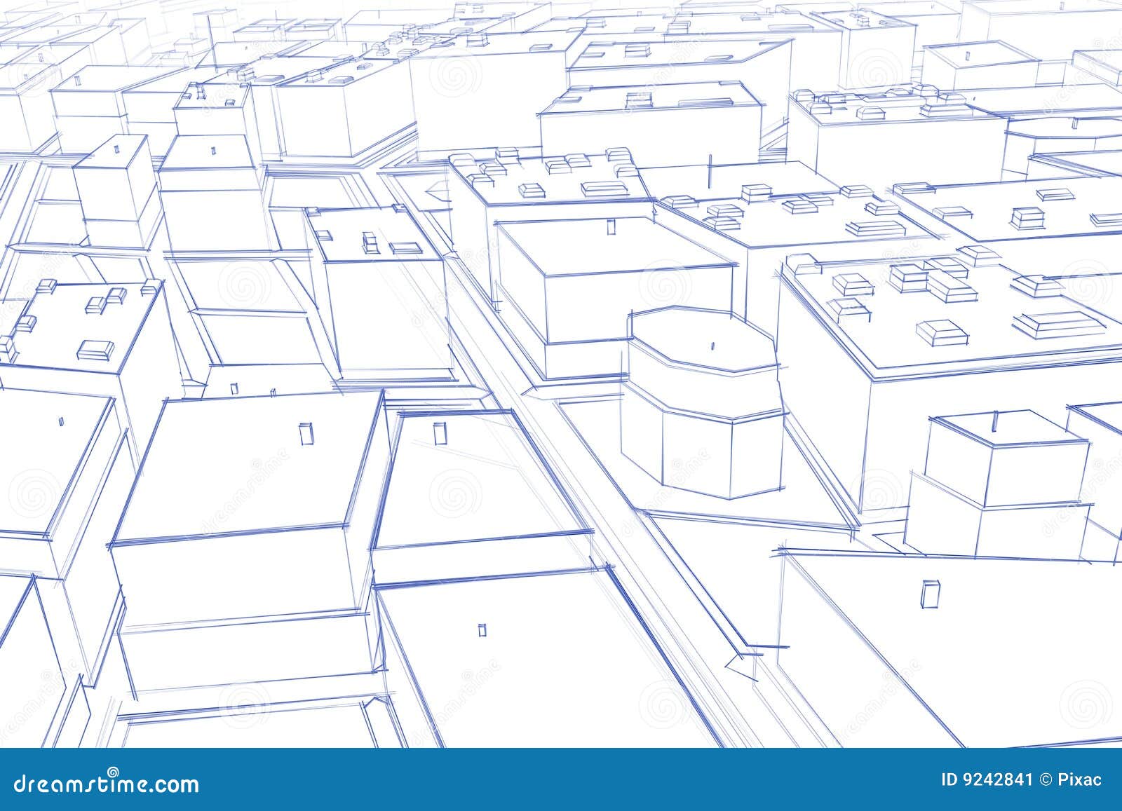 City drawing stock illustration. Illustration of plans - 9242841