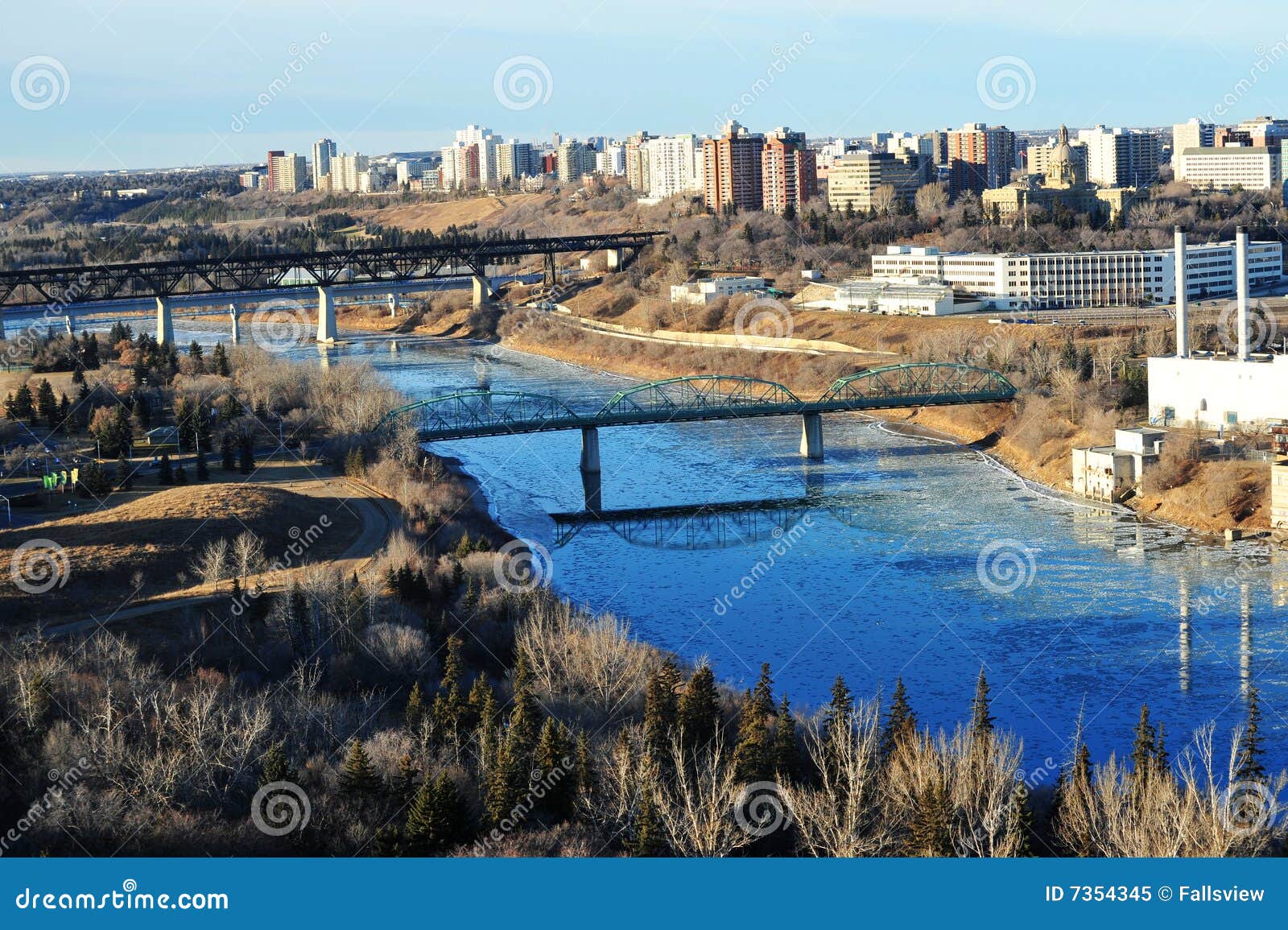 City edmonton stock image. Image of icebound, city, nature - 7354345