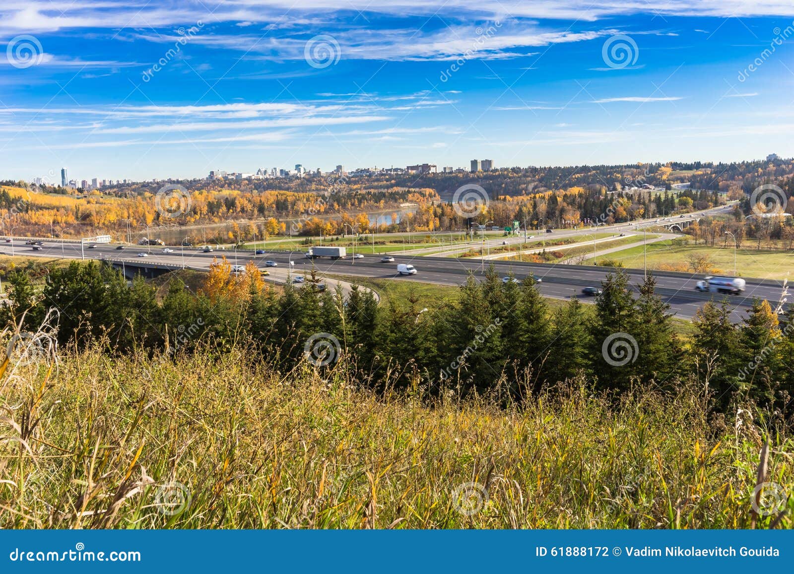 City of Edmonton River Valley Stock Photo - Image of canada, valley ...