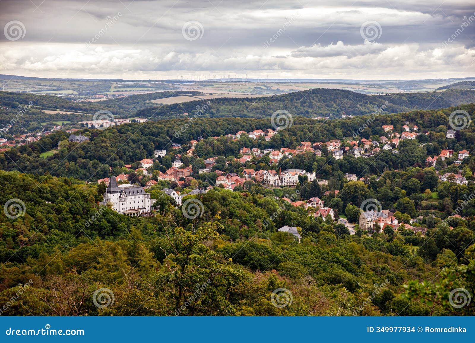 The City of Eisenach in Thuringia, Germany, View from Above, from ...