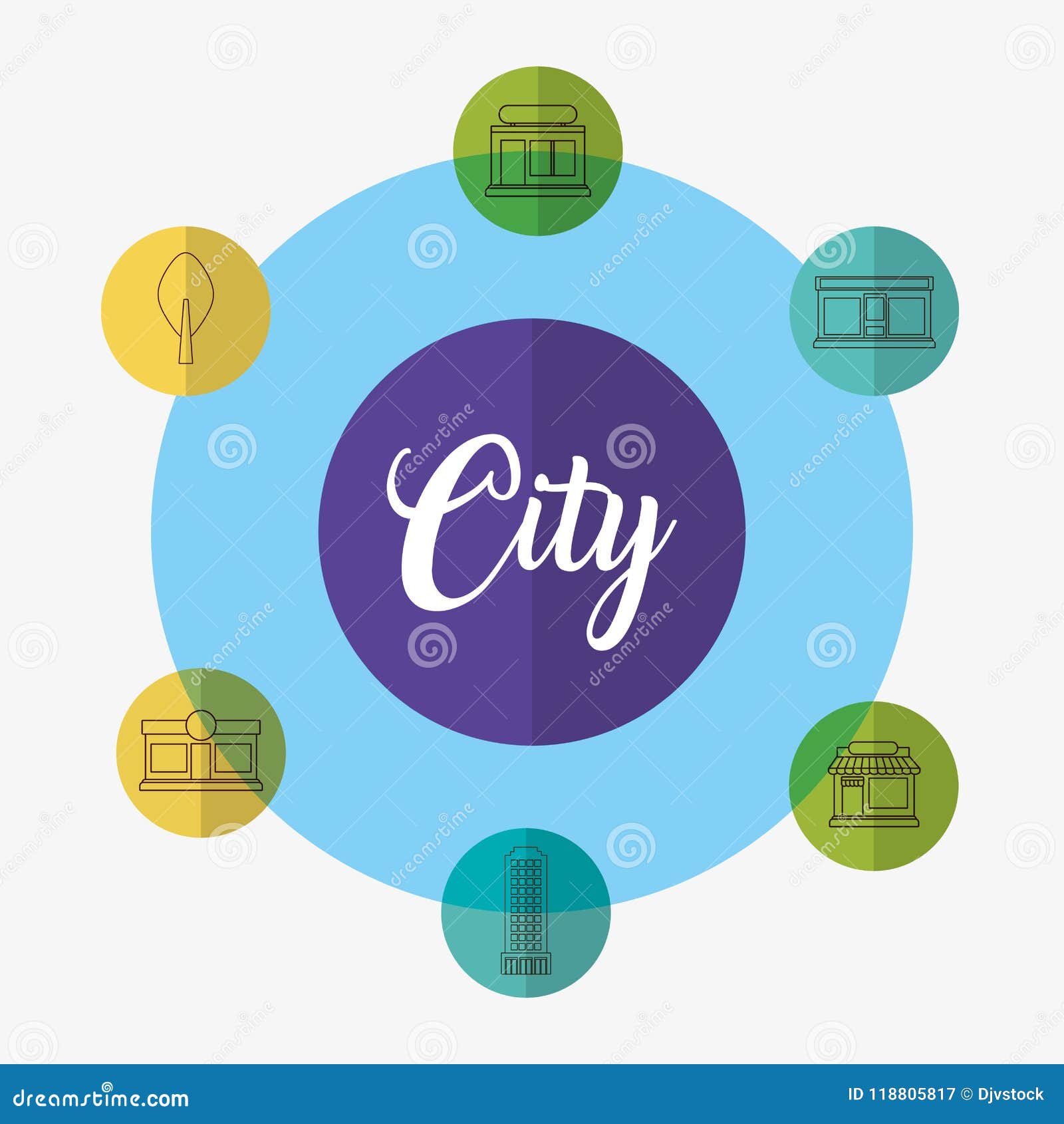 City elements design stock vector. Illustration of tower - 118805817