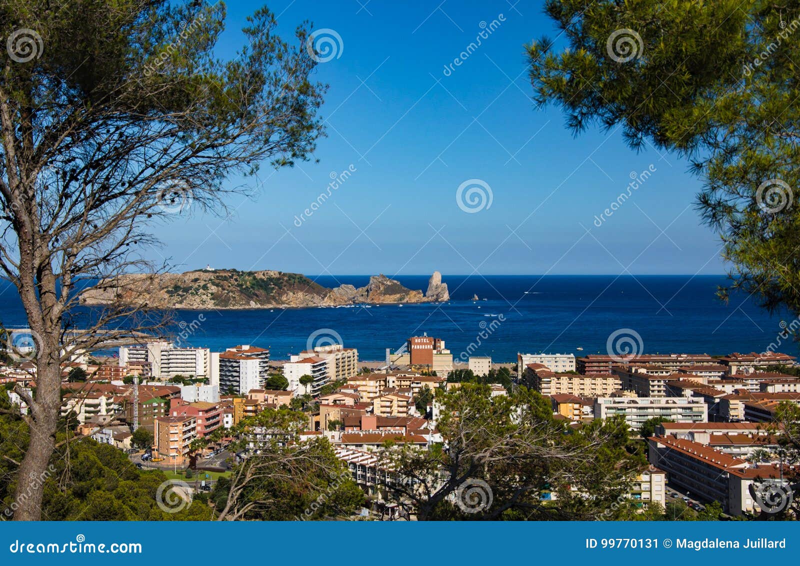 City of Estartit on the Costa Brava Stock Image - Image of brava ...
