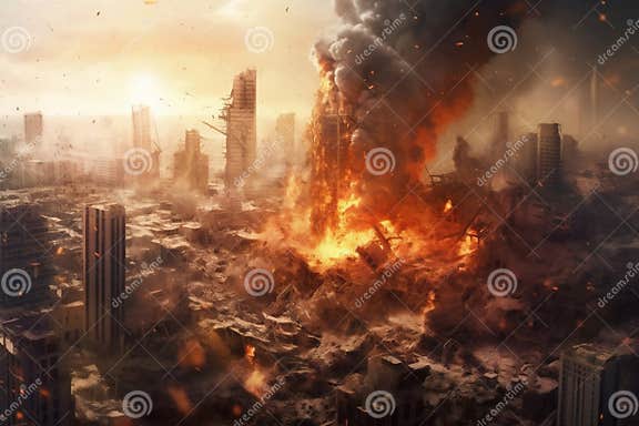 City on Fire, Exploding Structures and Collapsing Buildings in a ...