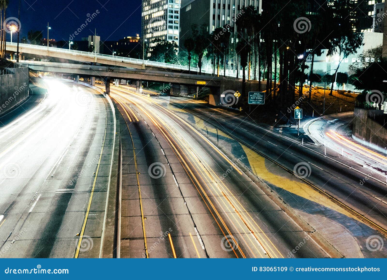 City Freeway At Night Picture. Image: 83065109