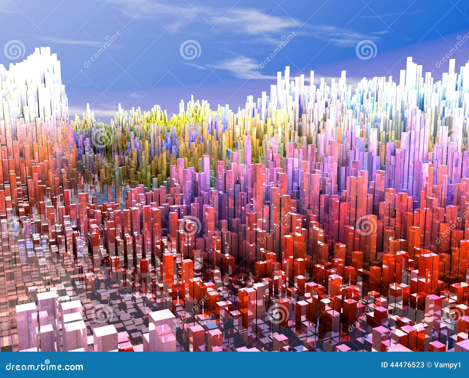 City of the Future, Skyscrapers, Science Fiction Stock Illustration ...