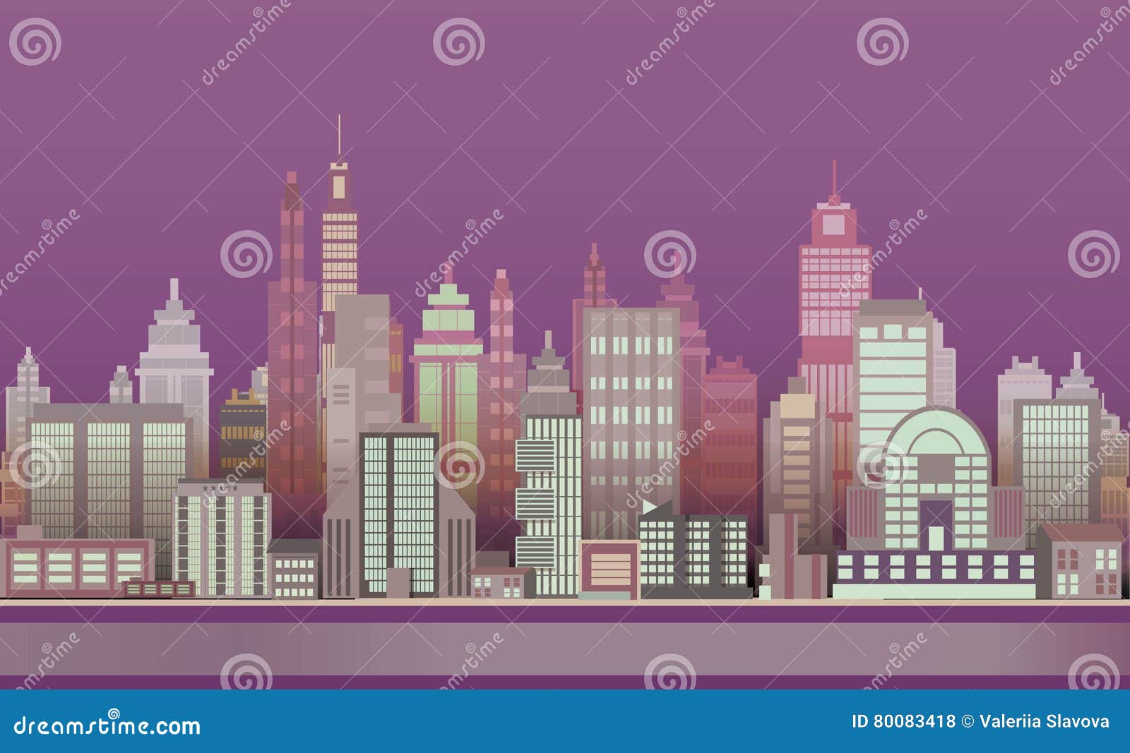 Game Backgrounds. Vector Silhouette Of The Modern City. | CartoonDealer ...