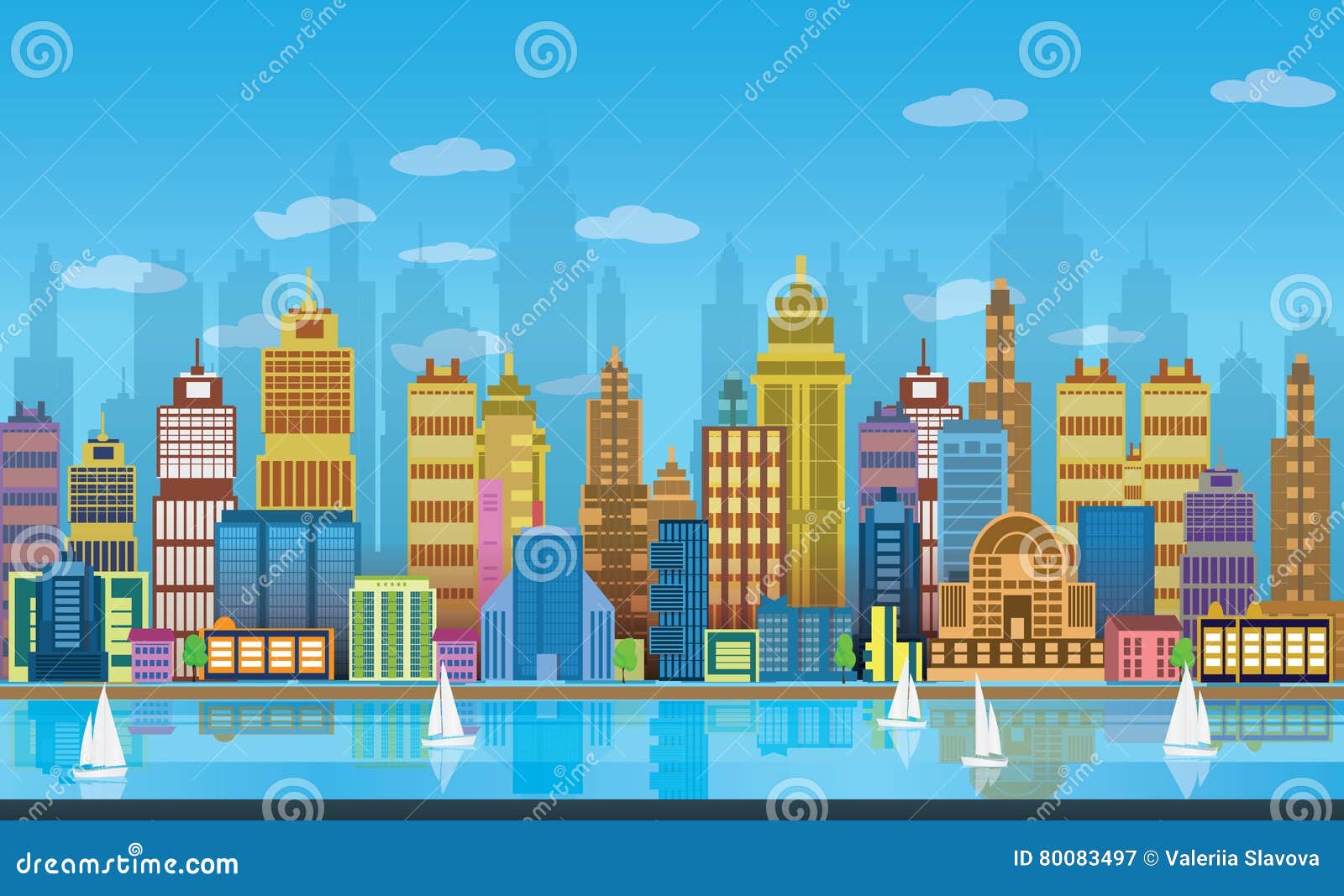 City Game Backgrounds ,2d Game Application. Stock Illustration ...