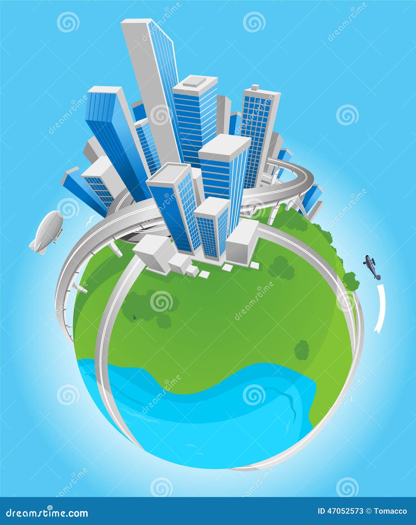 City globe illustration. stock illustration. Illustration of built ...