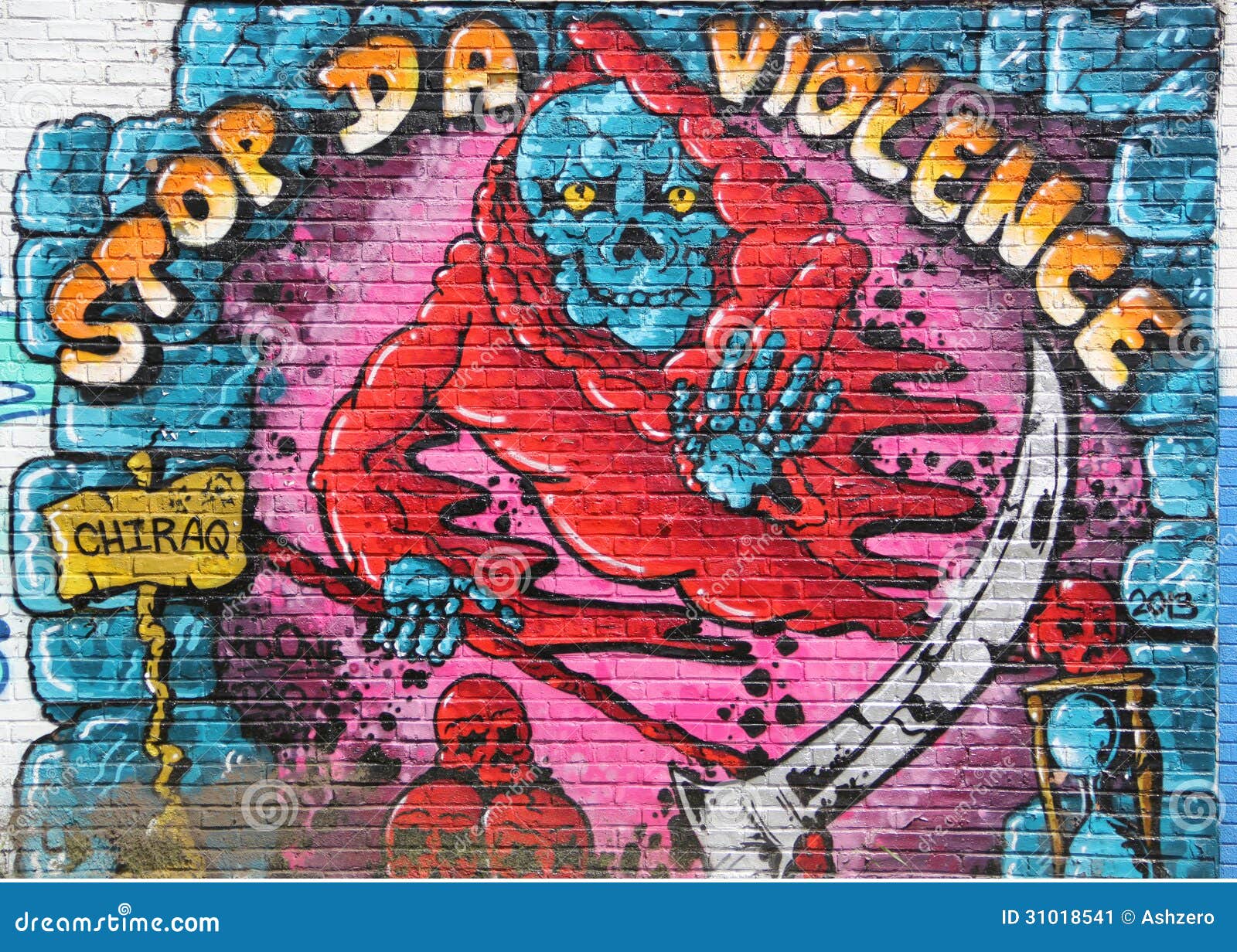 City Graffiti with a Message Editorial Photo - Image of urban, artwork ...