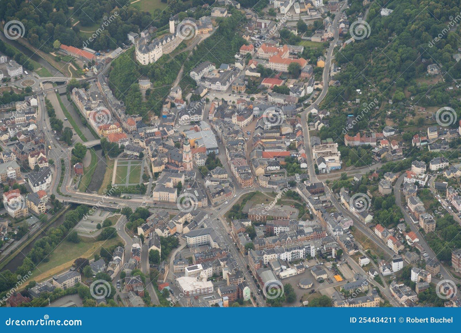 City of Greiz in Germany Seen from Above Stock Image - Image of ...