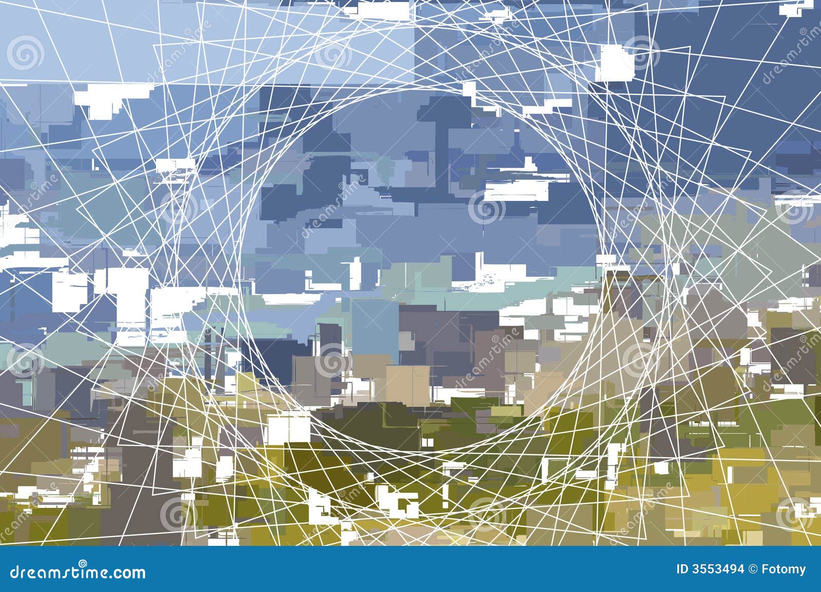 City grid illustration stock vector. Illustration of complex - 3553494