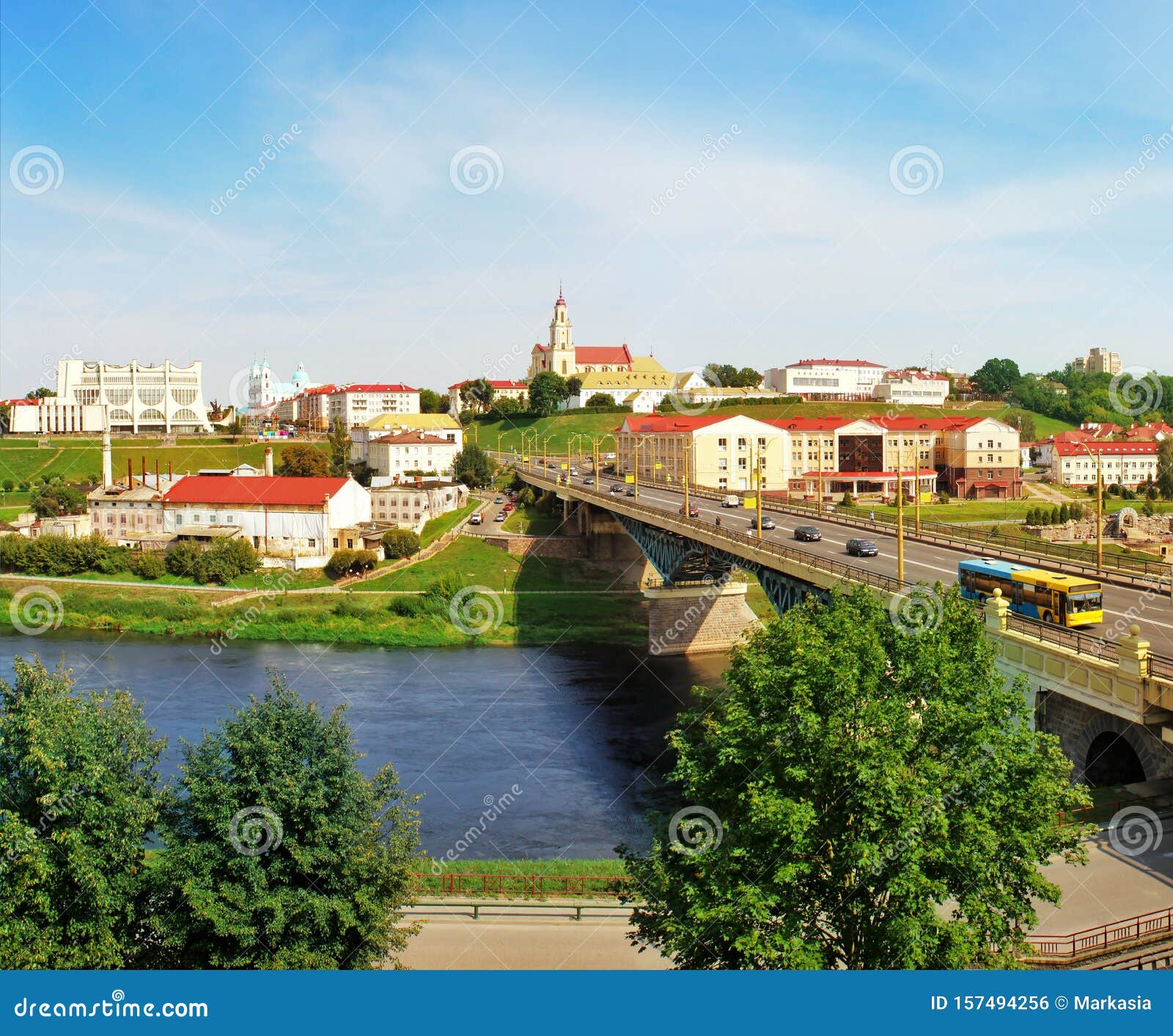 City of Grodno. Belarus stock photo. Image of cafe, panorama - 157494256