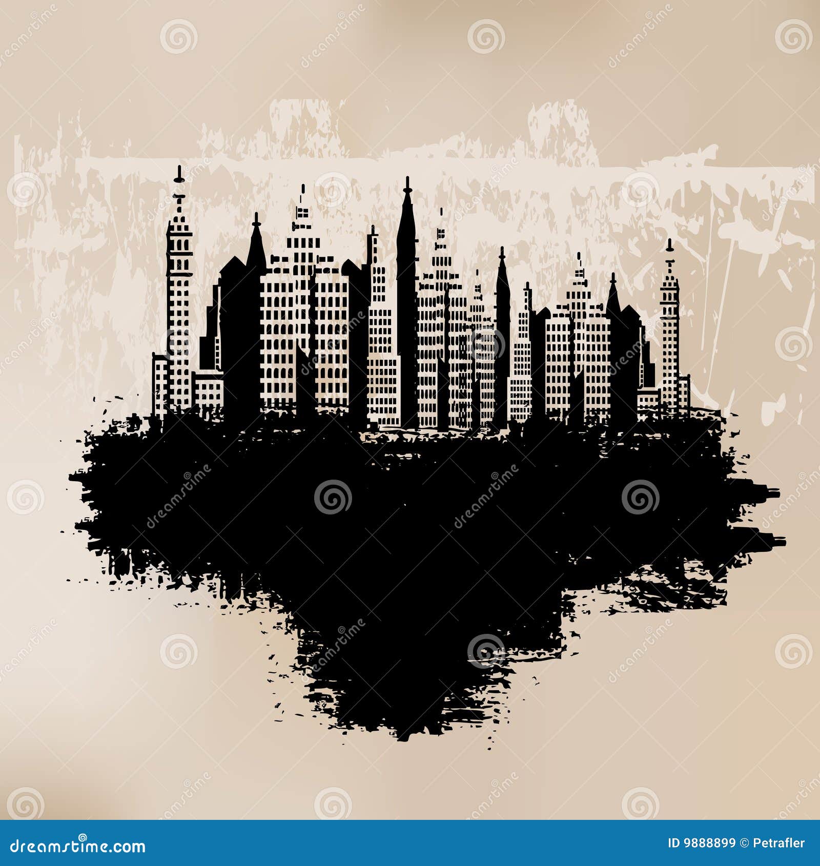 City Grunge Background stock vector. Illustration of apartments - 9888899