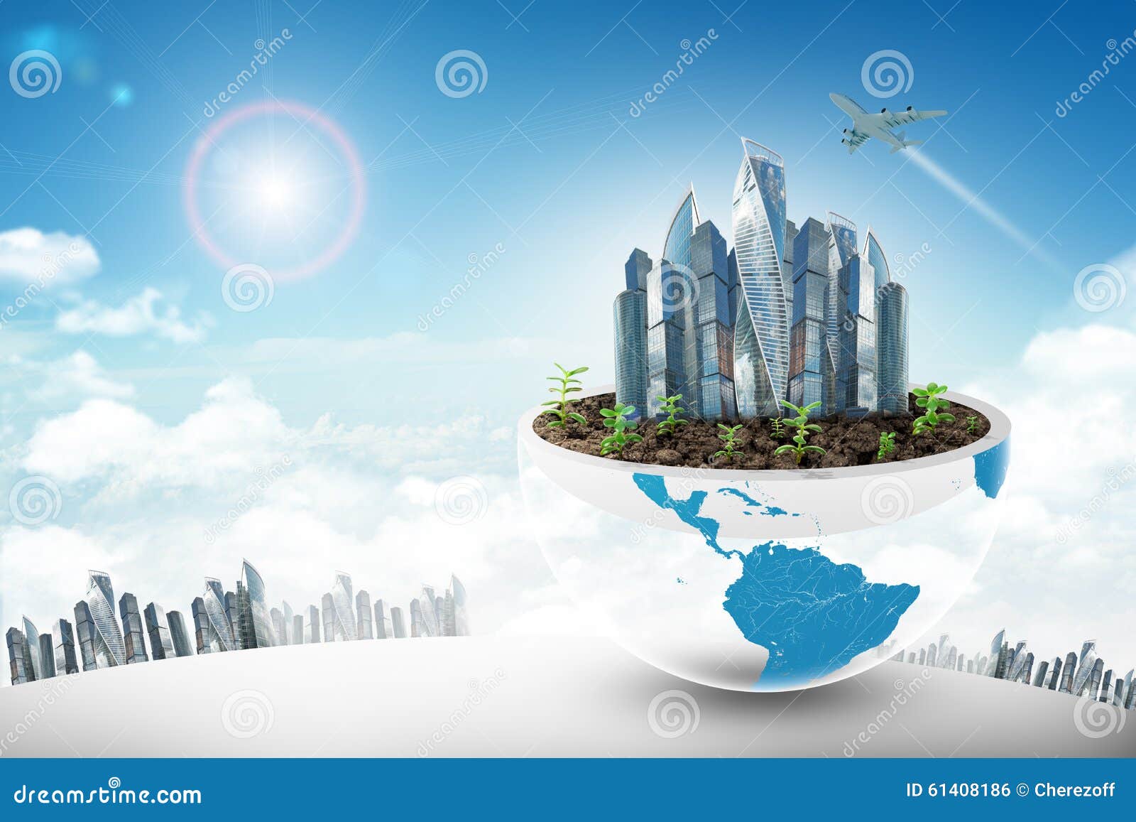 Half Planet Mars With Atmosphere With Half Venus Planet Of Solar System ...