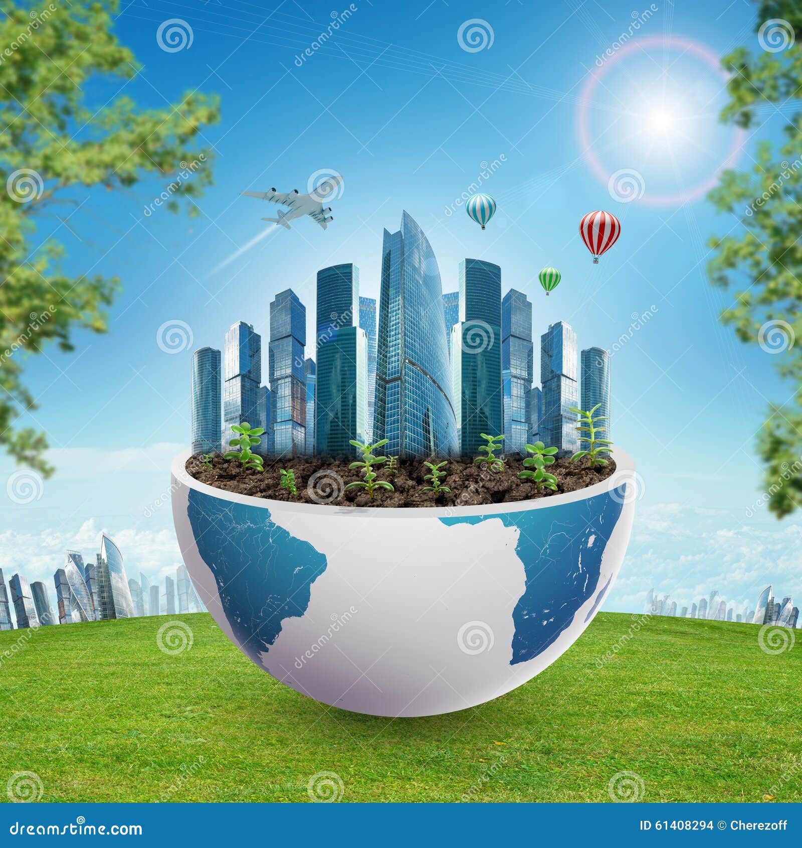 Half Planet Mars With Atmosphere With Half Venus Planet Of Solar System ...