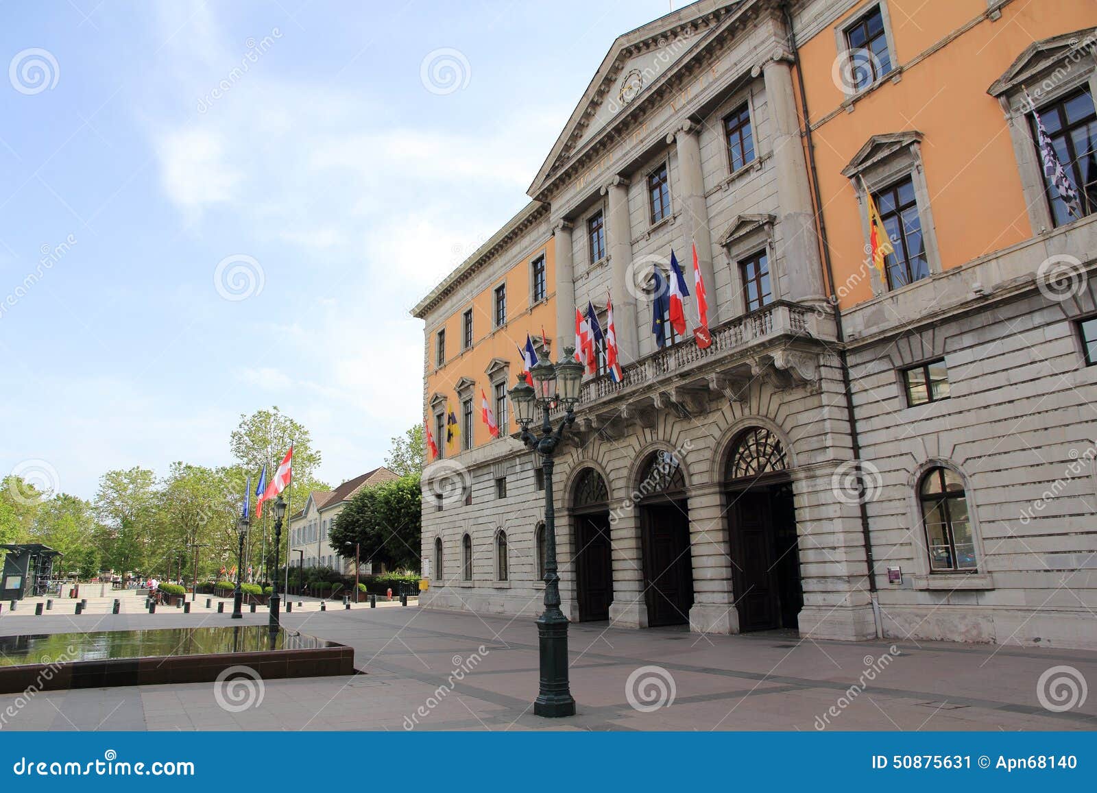 City hall of Annecy editorial photo. Image of holidays - 50875631