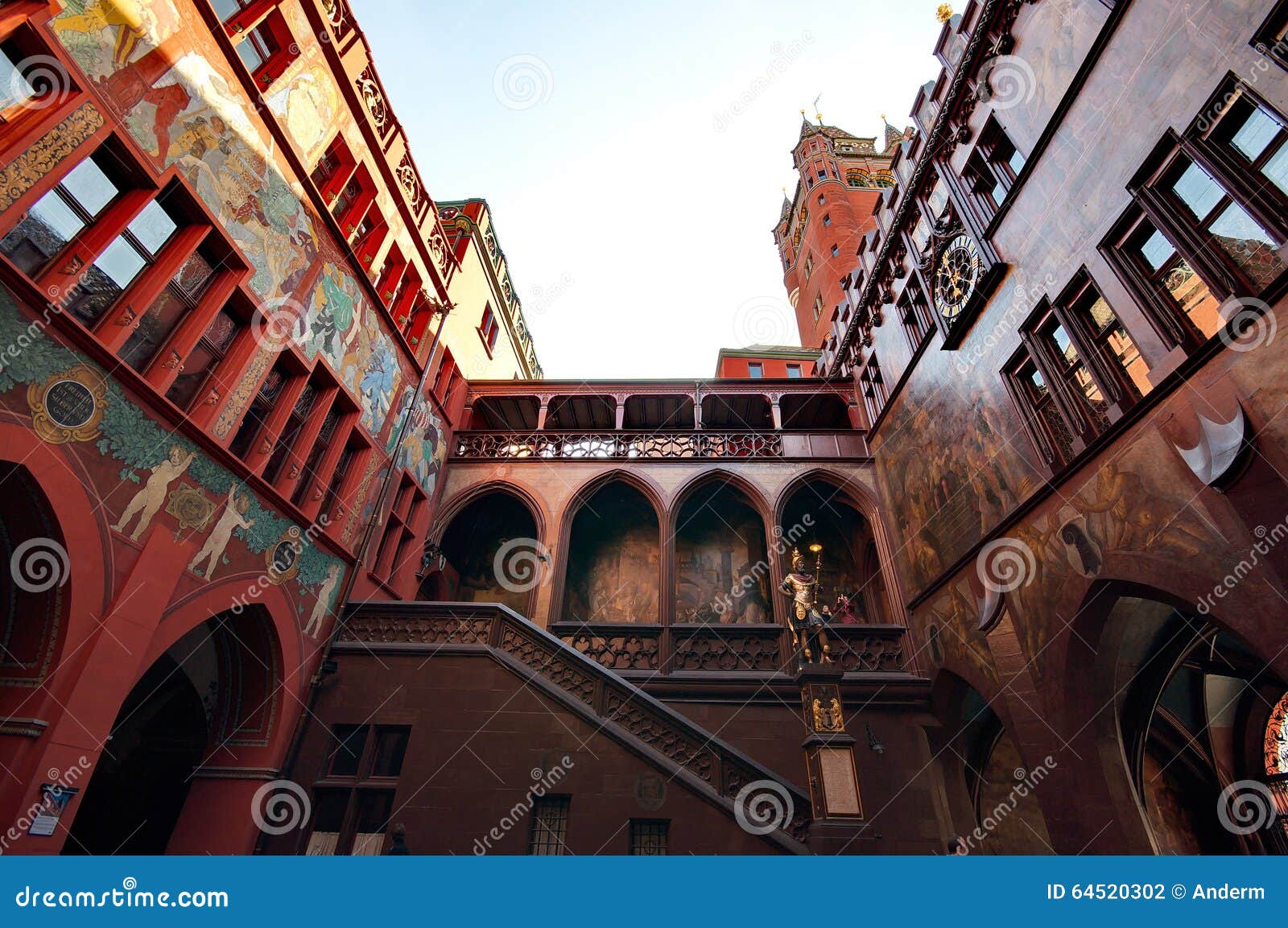 City Hall in Basel stock photo. Image of texture, history - 64520302