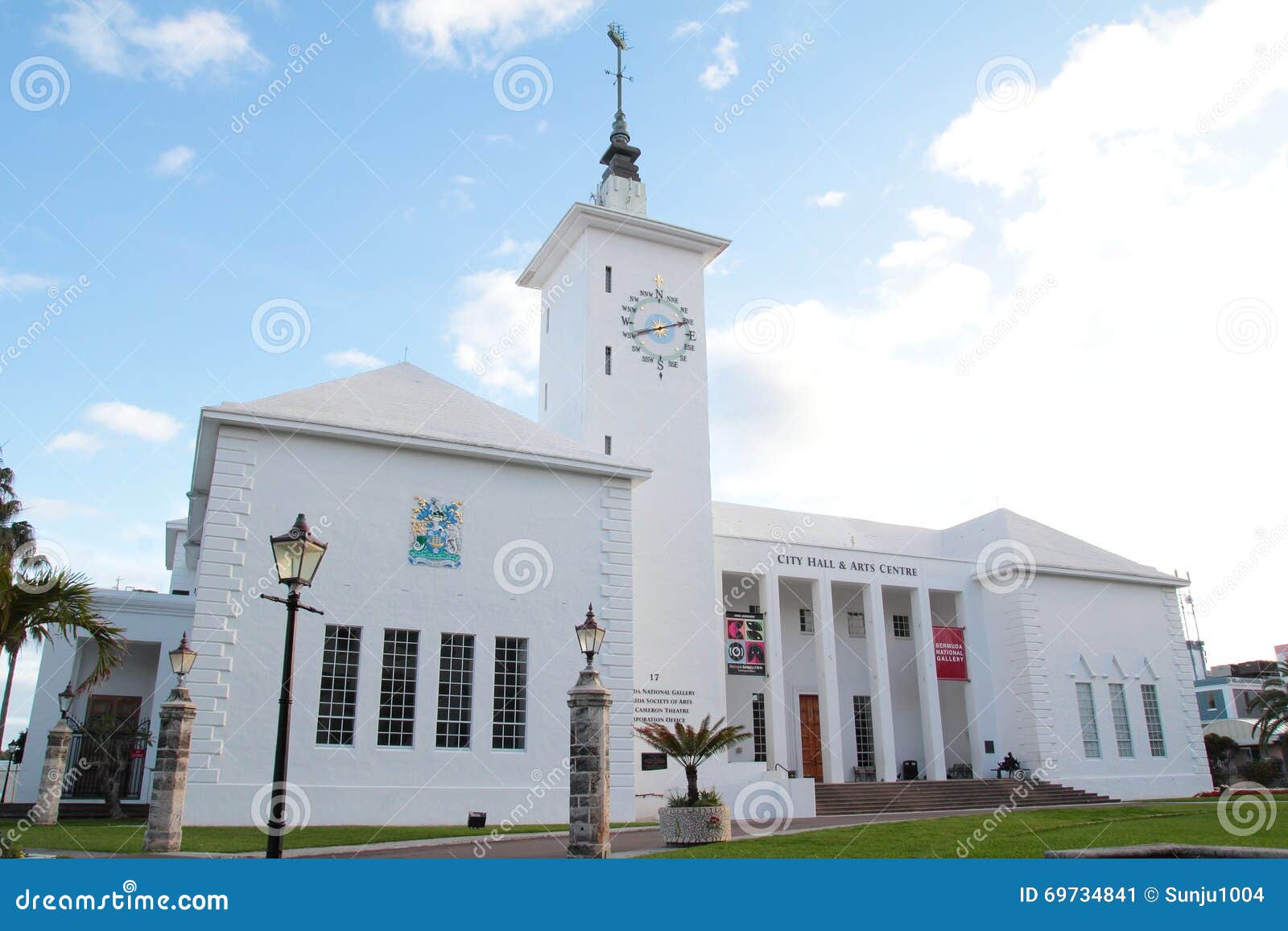 City Hall in Bermuda editorial photo. Image of clock - 69734841