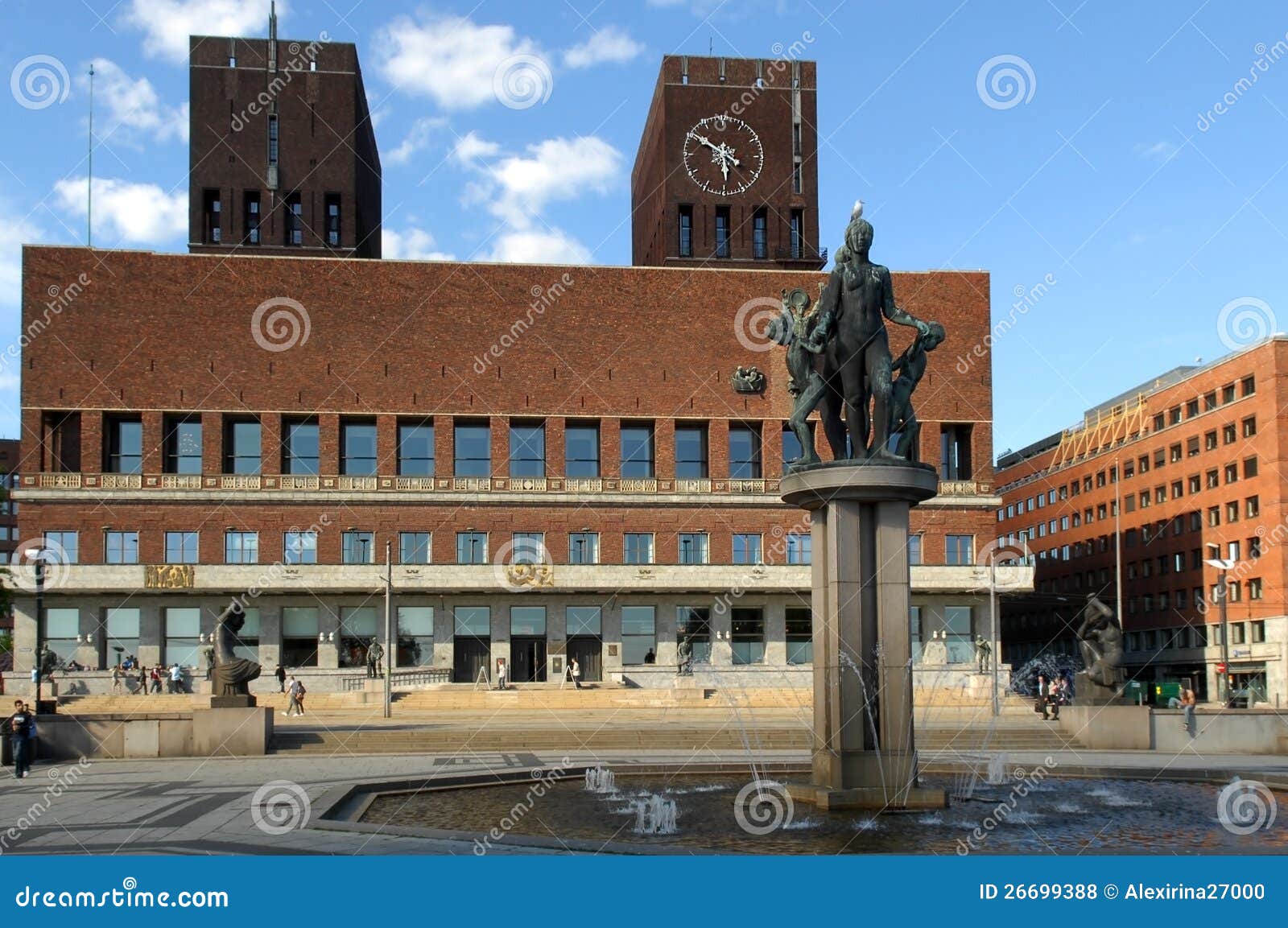 City Hall in Central Oslo Norway Editorial Stock Photo - Image of ...