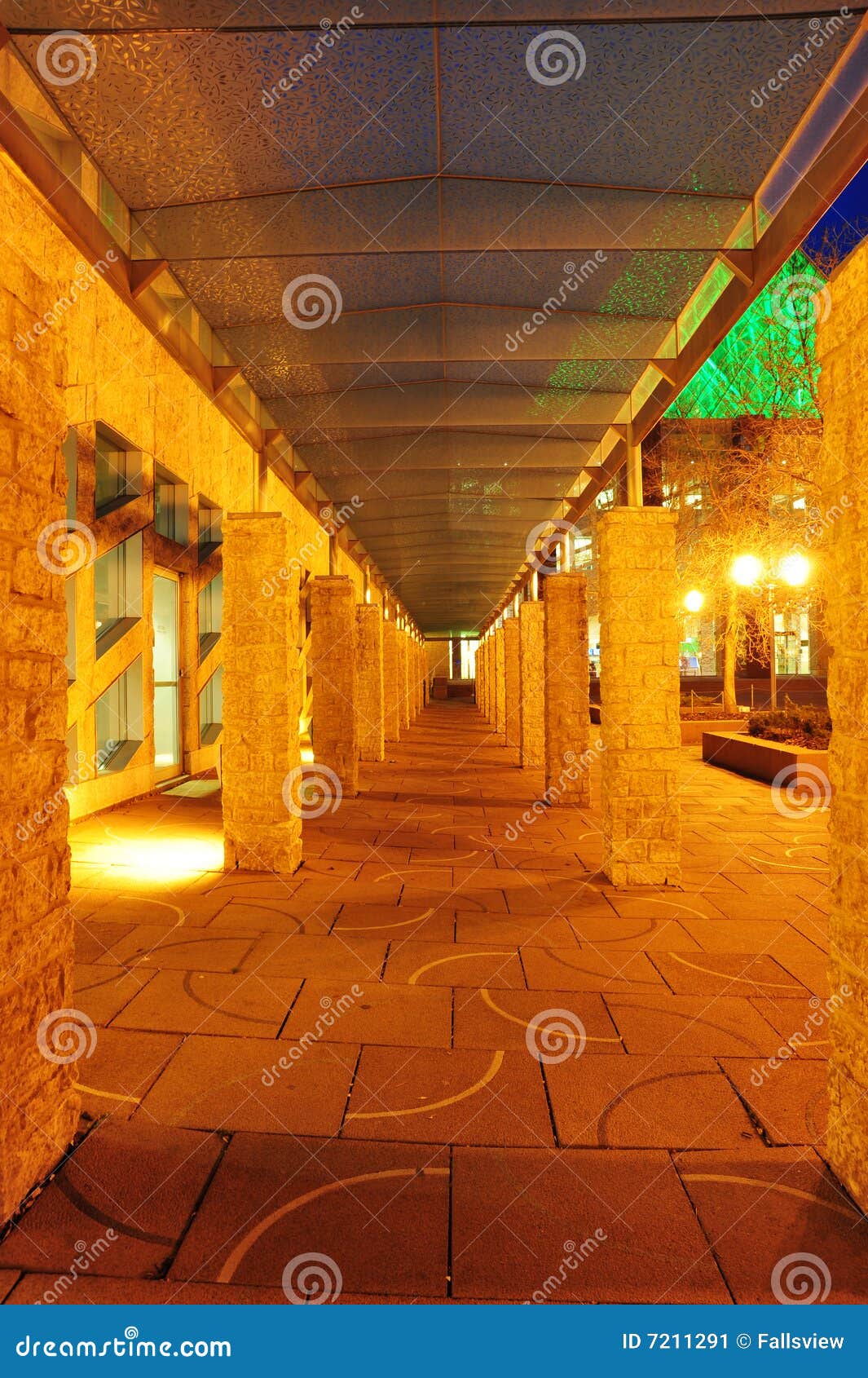 City Hall Corridor Night Scene Stock Image - Image of color, hall: 7211291