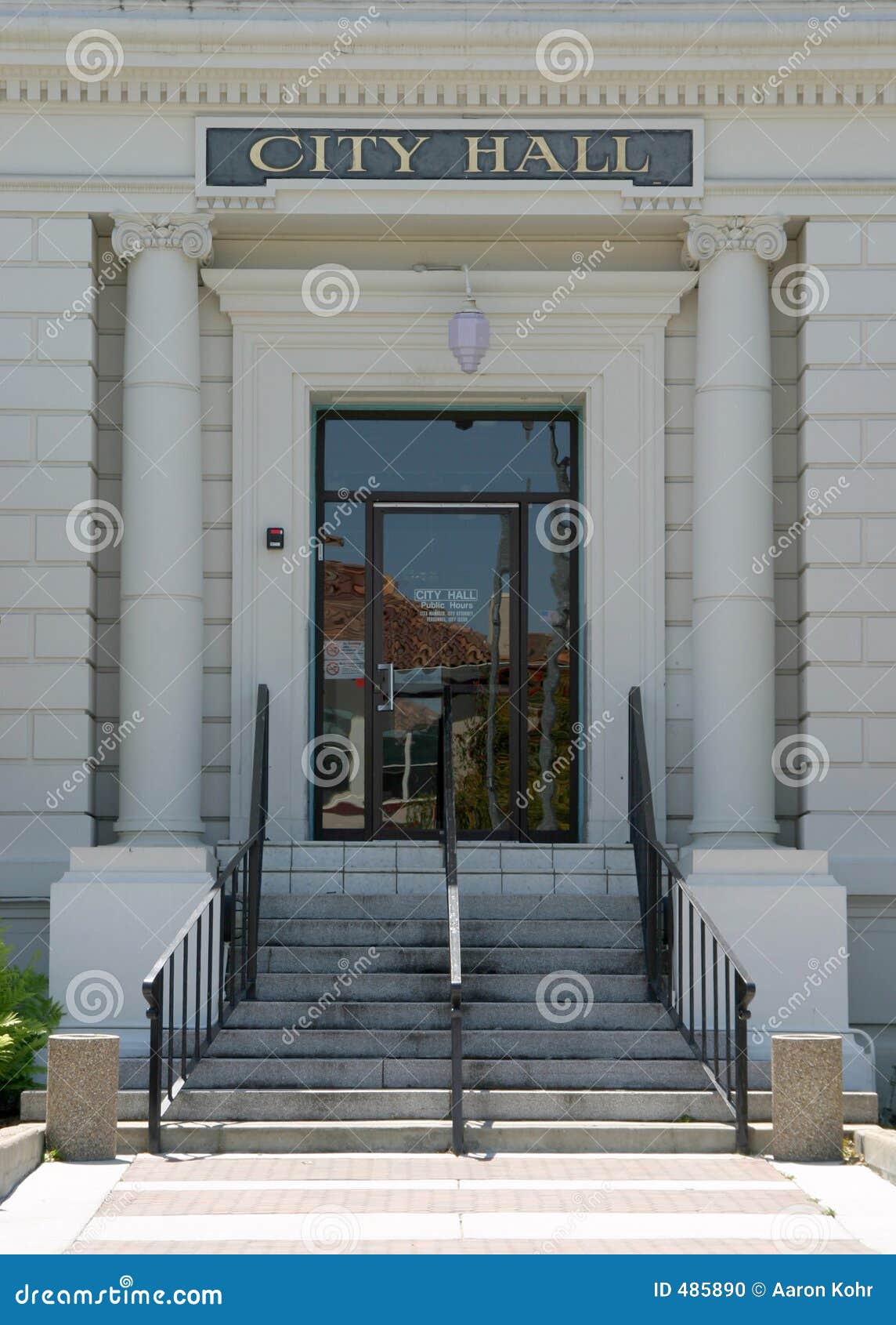 City Hall Entryway stock photo. Image of town, services - 485890