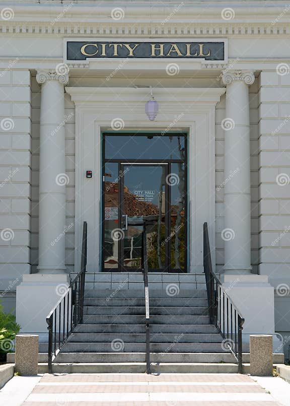 City Hall Entryway stock photo. Image of town, services - 485890