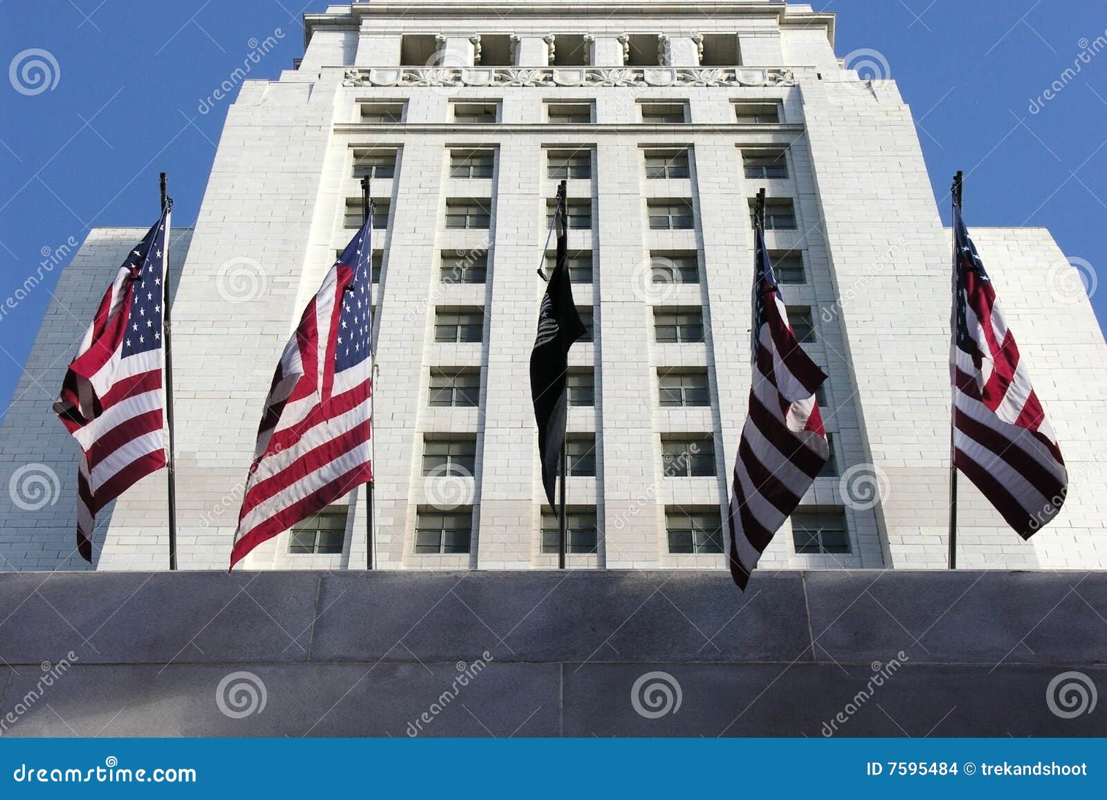 City Hall with Flags stock photo. Image of building, historic - 7595484
