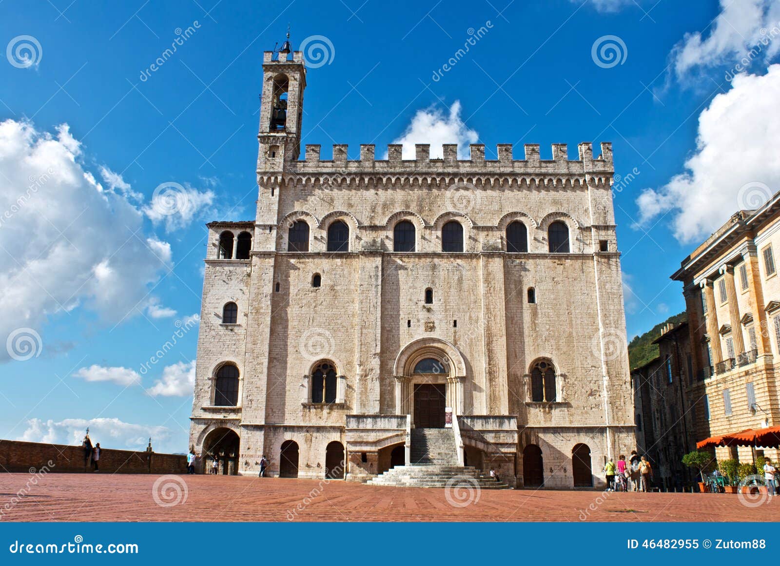 City Hall of Gubbio - Perugia Stock Image - Image of culture, history ...