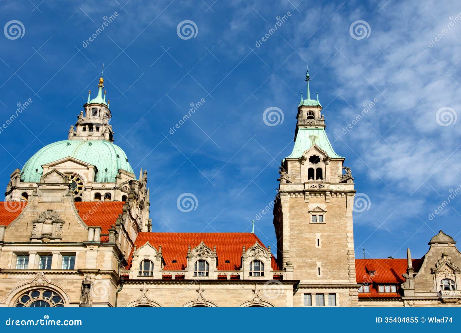 City Hall in Hanover city stock image. Image of blue - 35404855