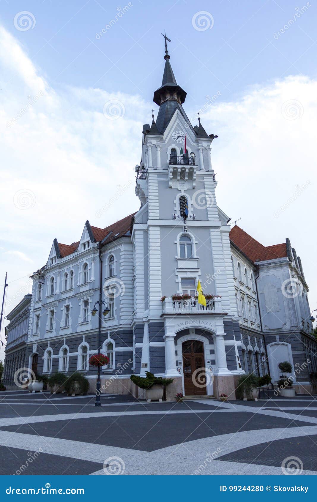 The City hall in Kaposvar stock photo. Image of evening - 99244280