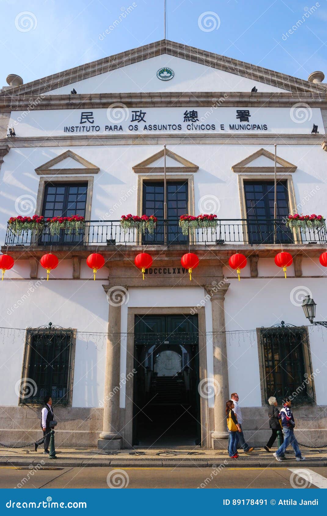 City Hall, Macao editorial photo. Image of myth, pavement - 89178491