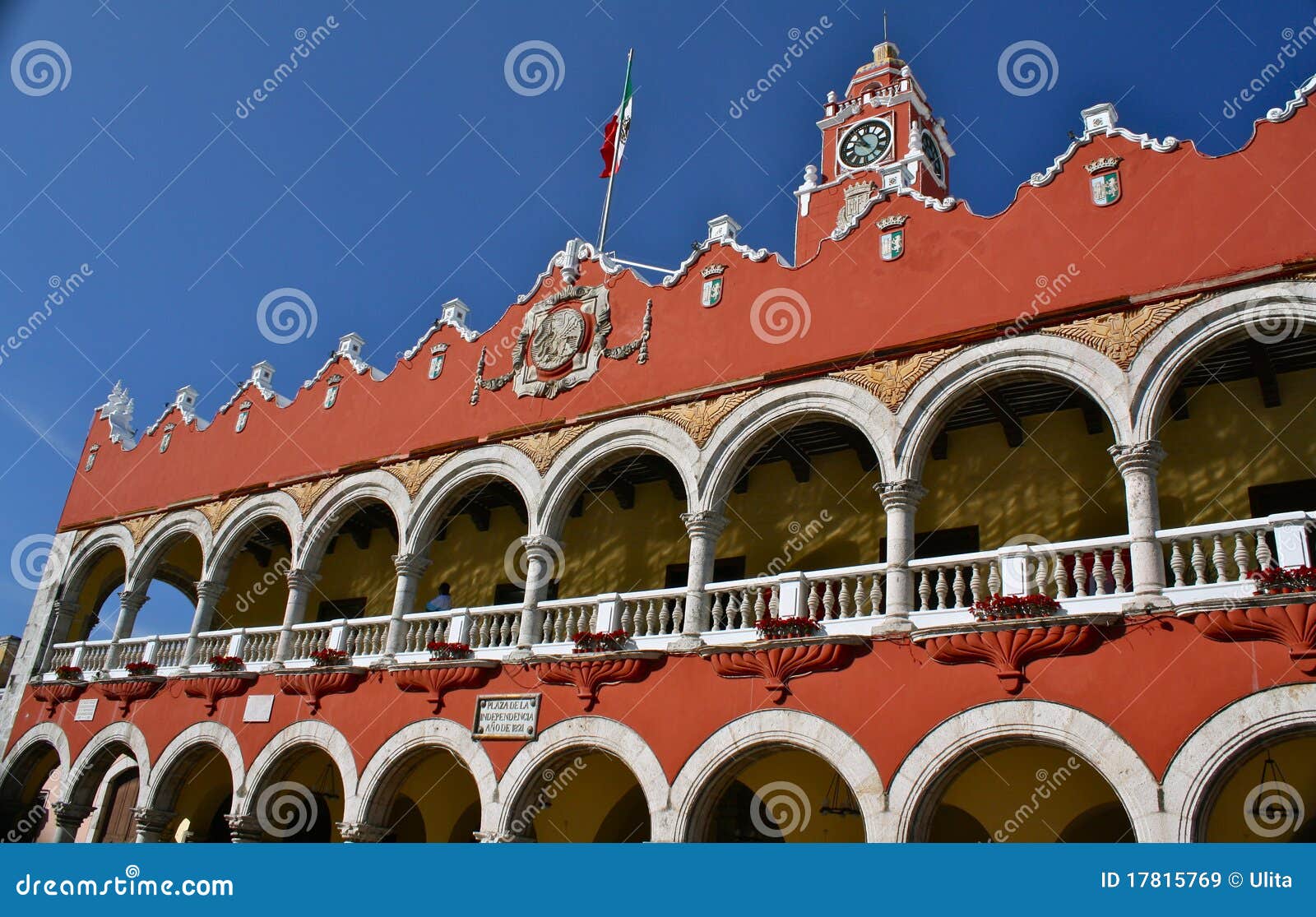 City Hall of Merida, Yucatan, Mexico Stock Image - Image of building ...