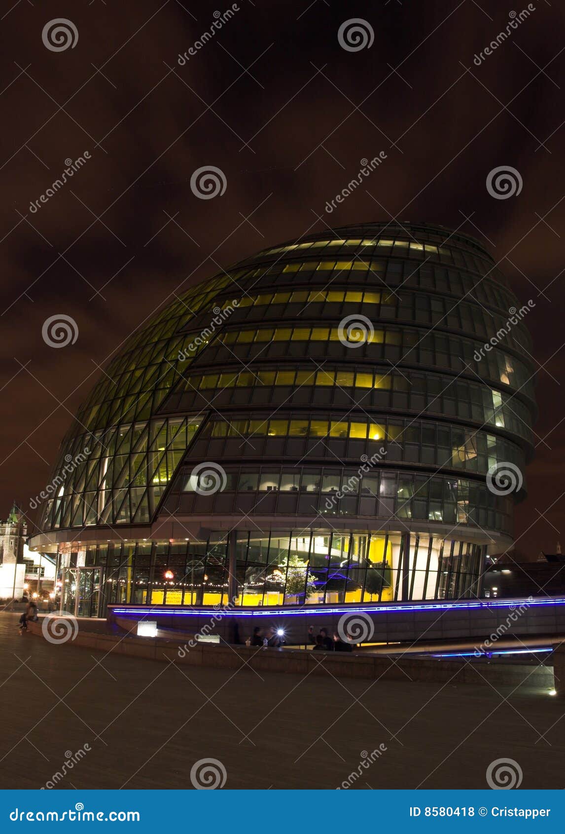 City hall at night stock photo. Image of mayoral, famous - 8580418