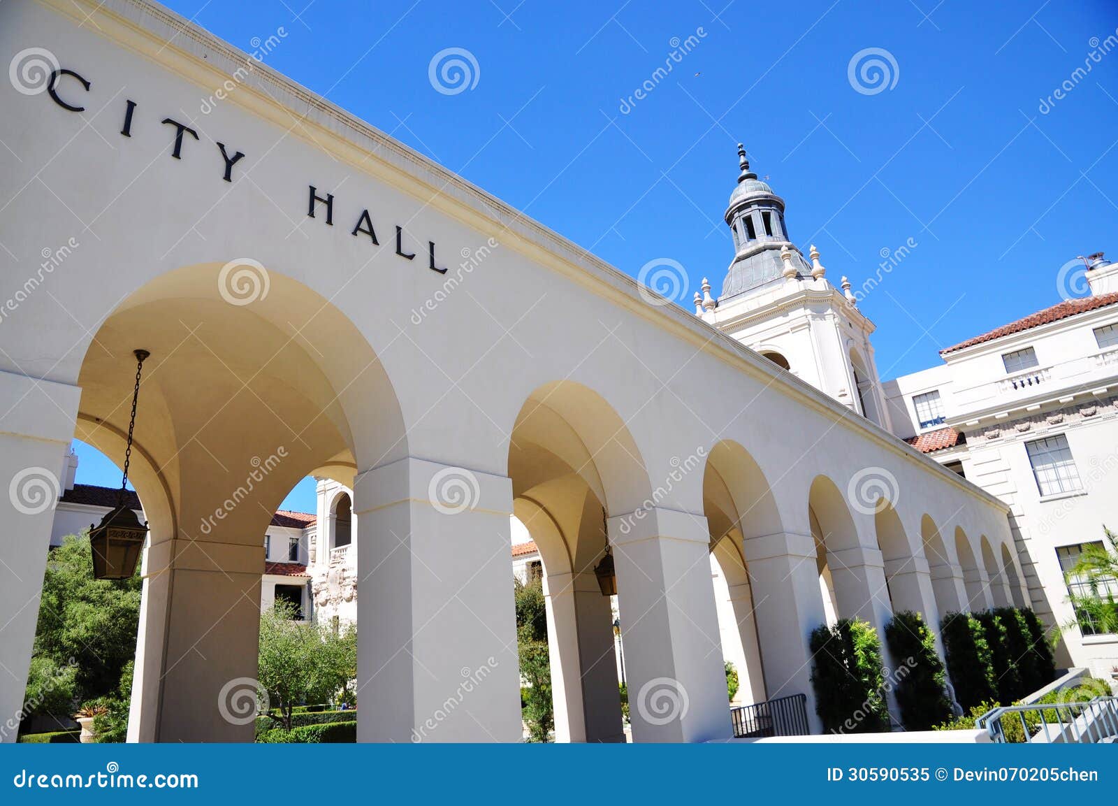 City Hall of Pasadena stock image. Image of building - 30590535