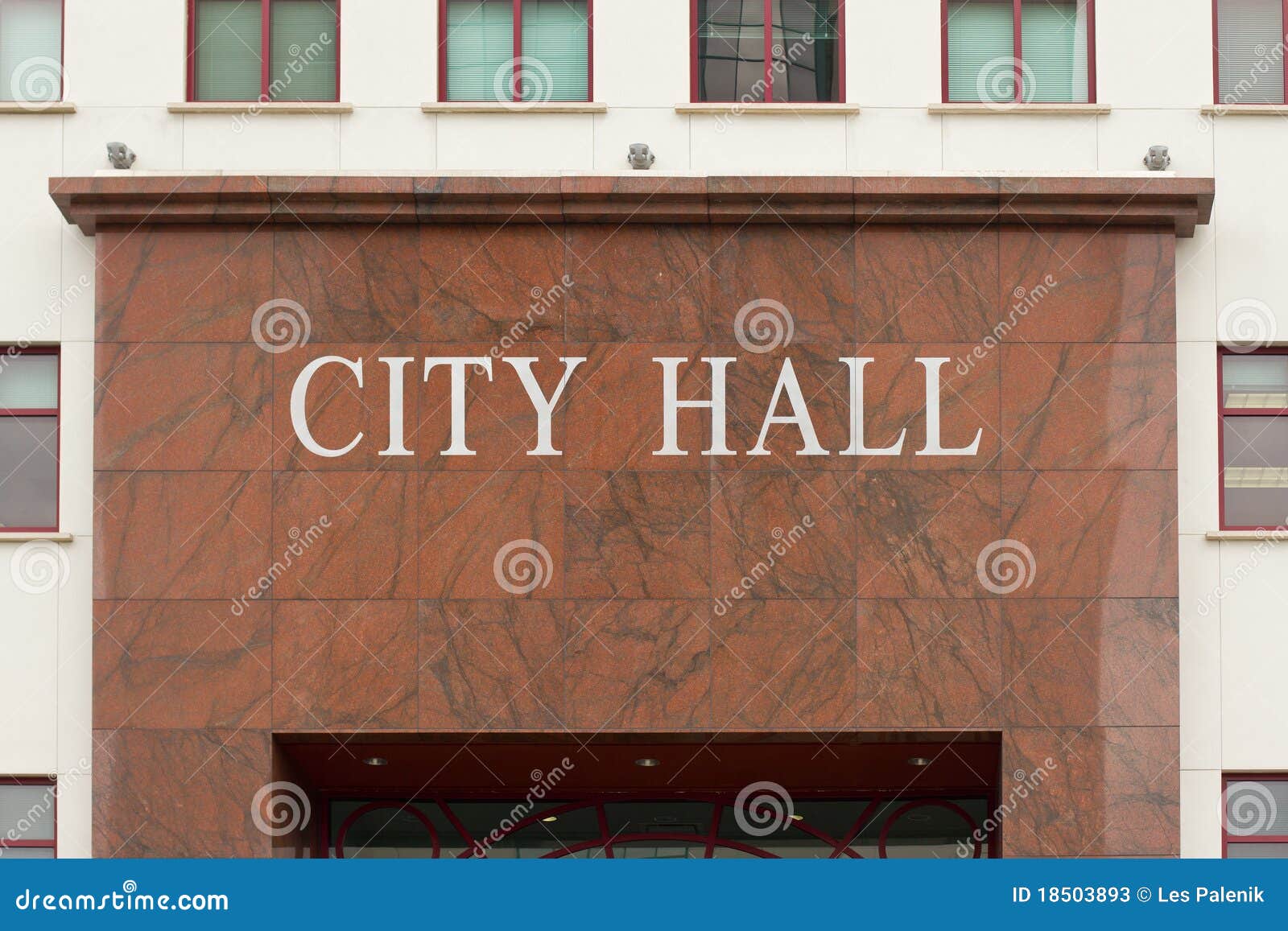 City Hall Sign stock image. Image of building, window - 18503893